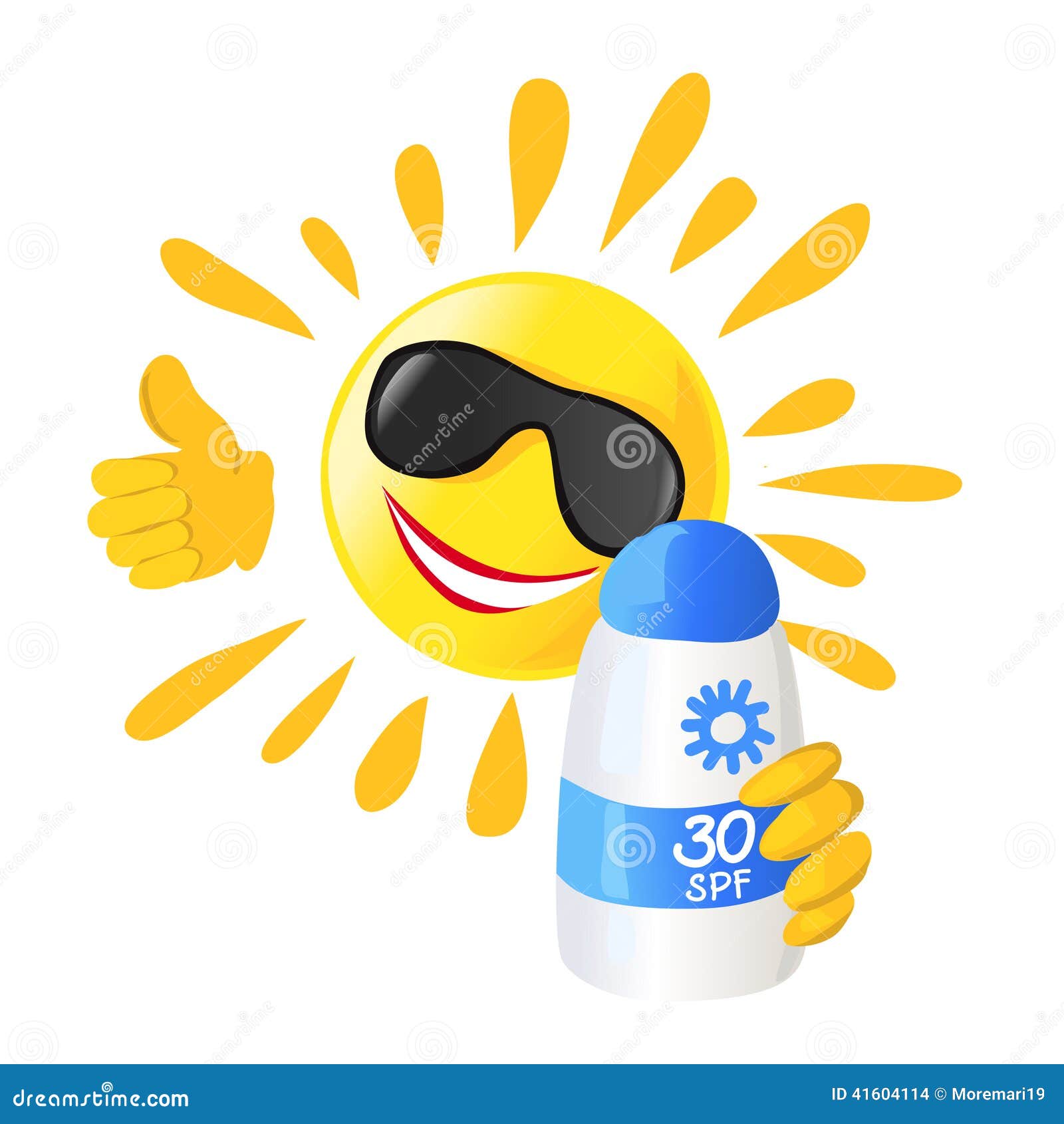 Sun And Sunscreen Isolated Stock Vector Illustration Of Cartoon 41604114