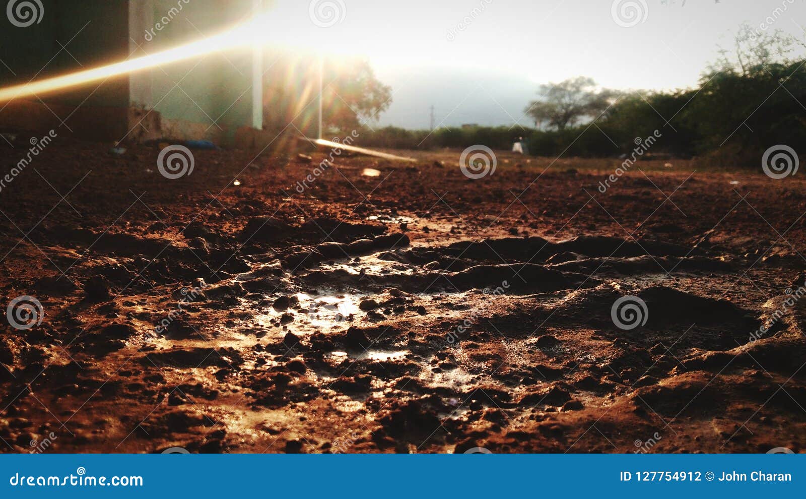 Sun stock photo. Image of rays, long, falling, water - 127754912