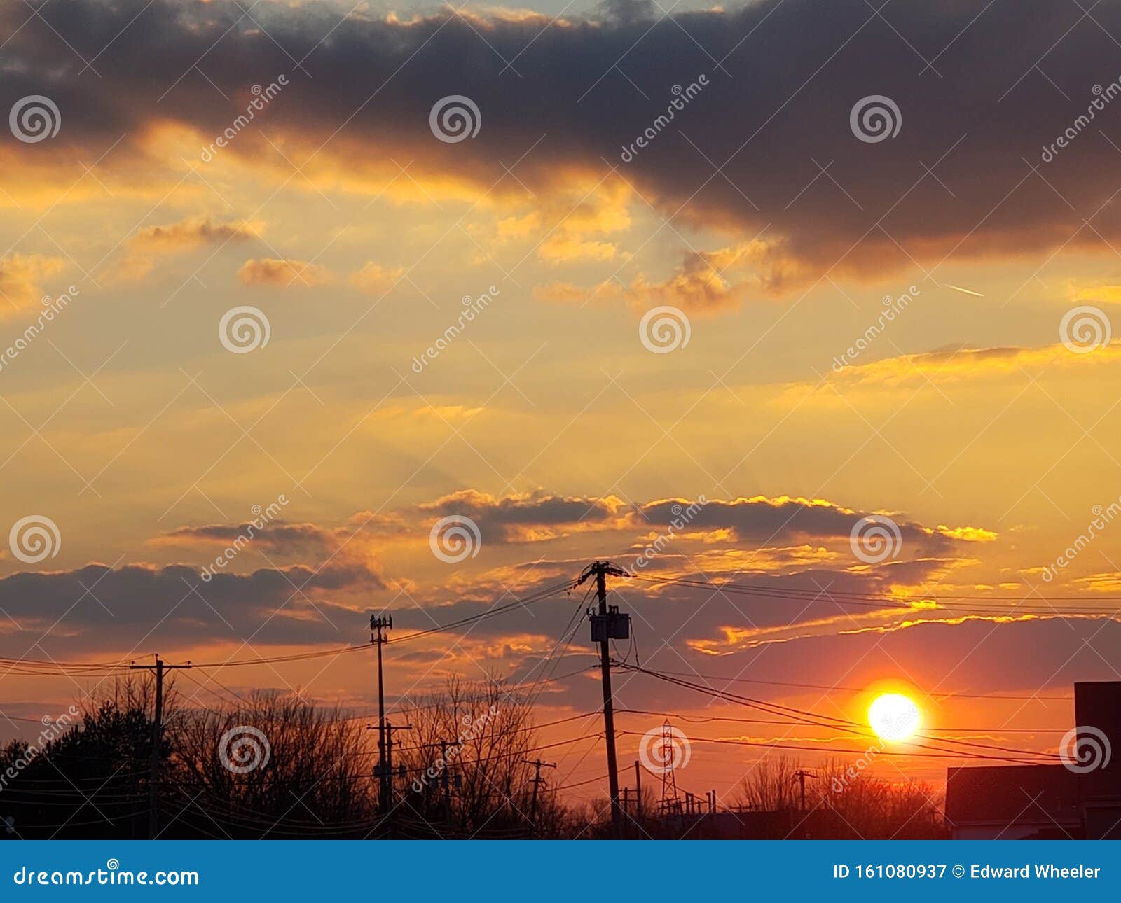Sunset stock image. Image of sunset, beautiful, skies - 161080937