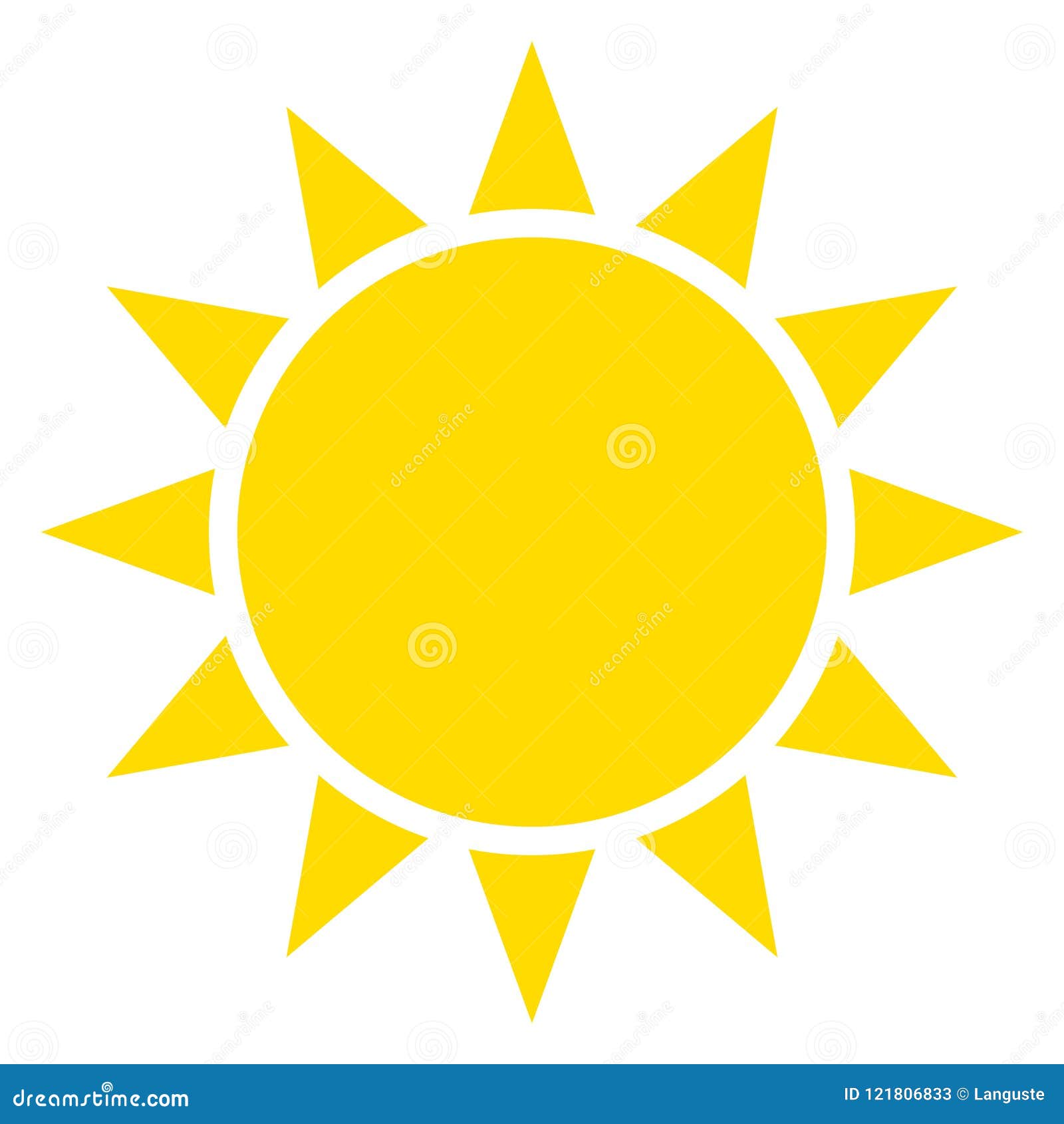Sun and Sunshine As Vector on a White Isolated Background Stock Vector ...