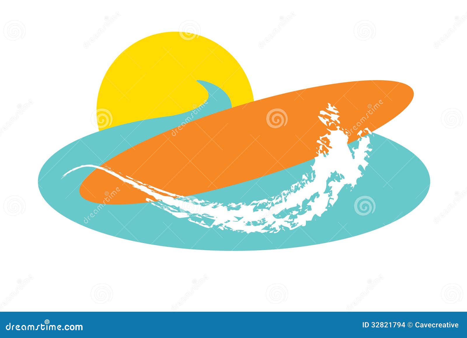 Sun Surf stock vector. Illustration of vacation, beach - 32821794