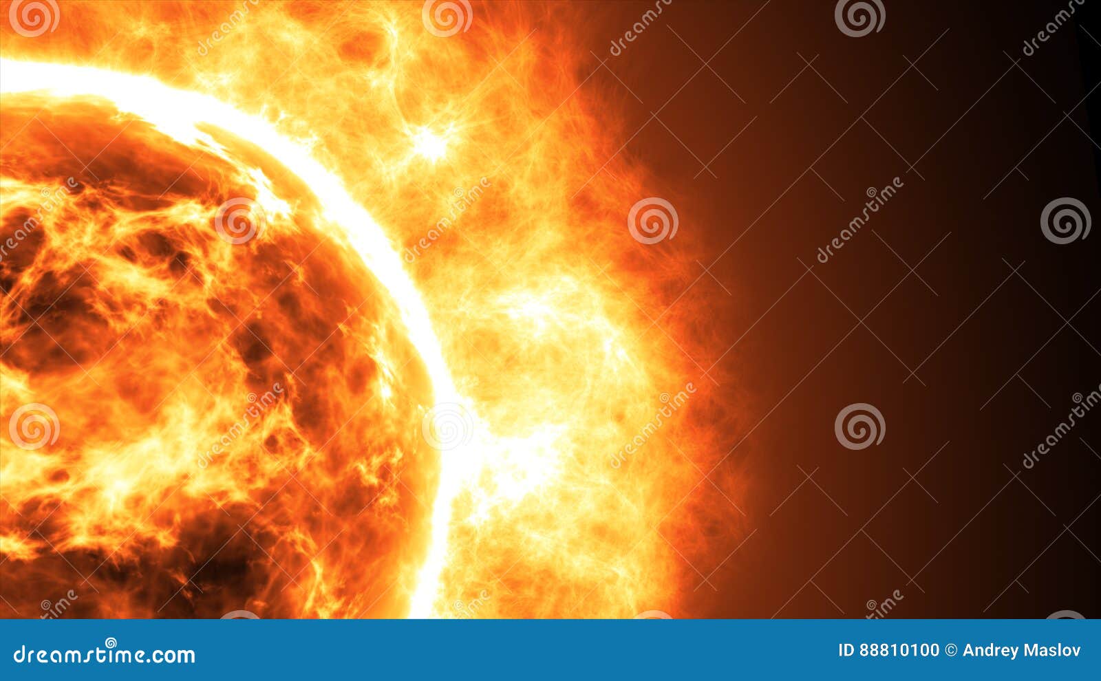 Sun Surface with Solar Flares. Abstract Scientific Background Stock ...
