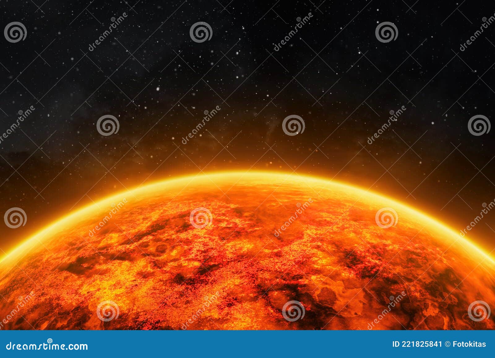 Sun surface in the spaces stock image. Image of space - 221825841