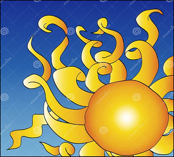 Sun Swirl stock illustration. Illustration of dawn, horizon - 222489
