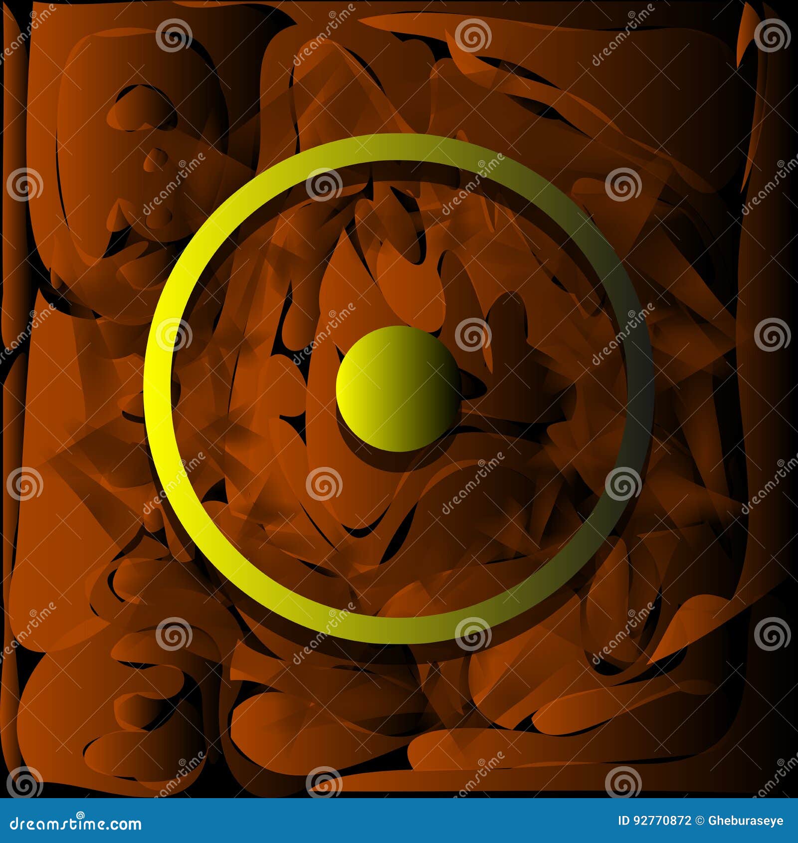 Sun Symbol on an Abstract Background. Stock Illustration - Illustration ...