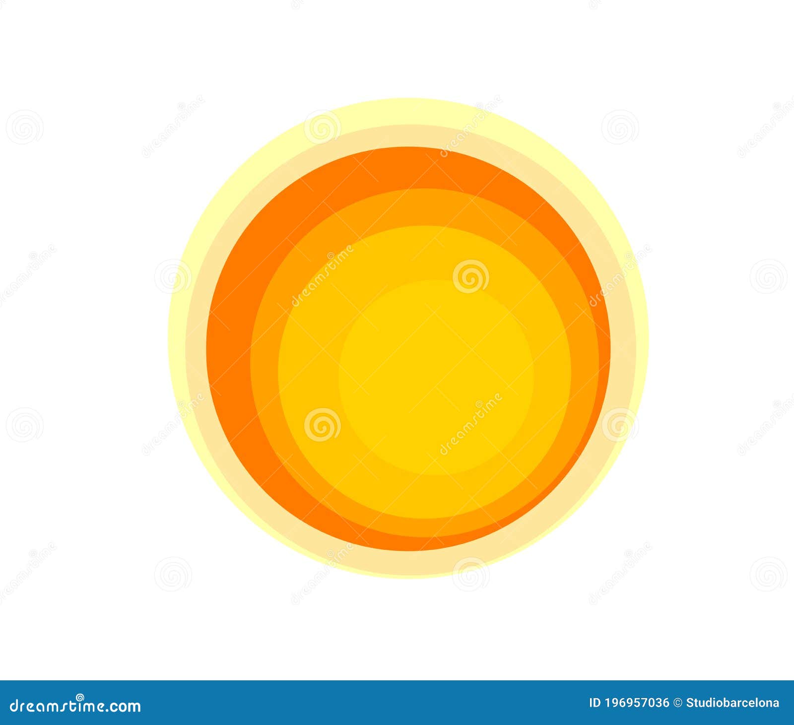 Sun symbol icon stock vector. Illustration of circle - 196957036