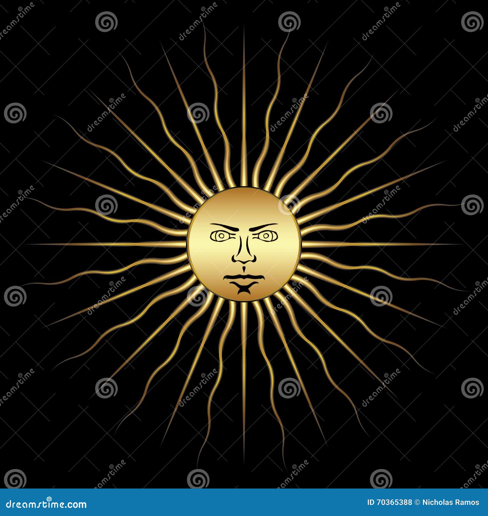 Sun Symbol stock illustration. Illustration of brilliance - 70365388