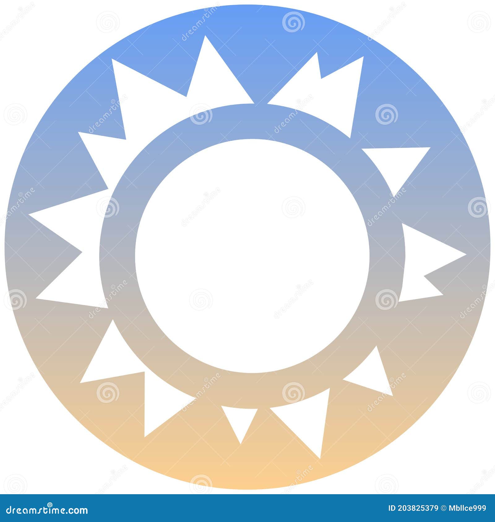 Sun Symbol of a Set. White Sun Icon, on Gradient Button. Use for Banner ...