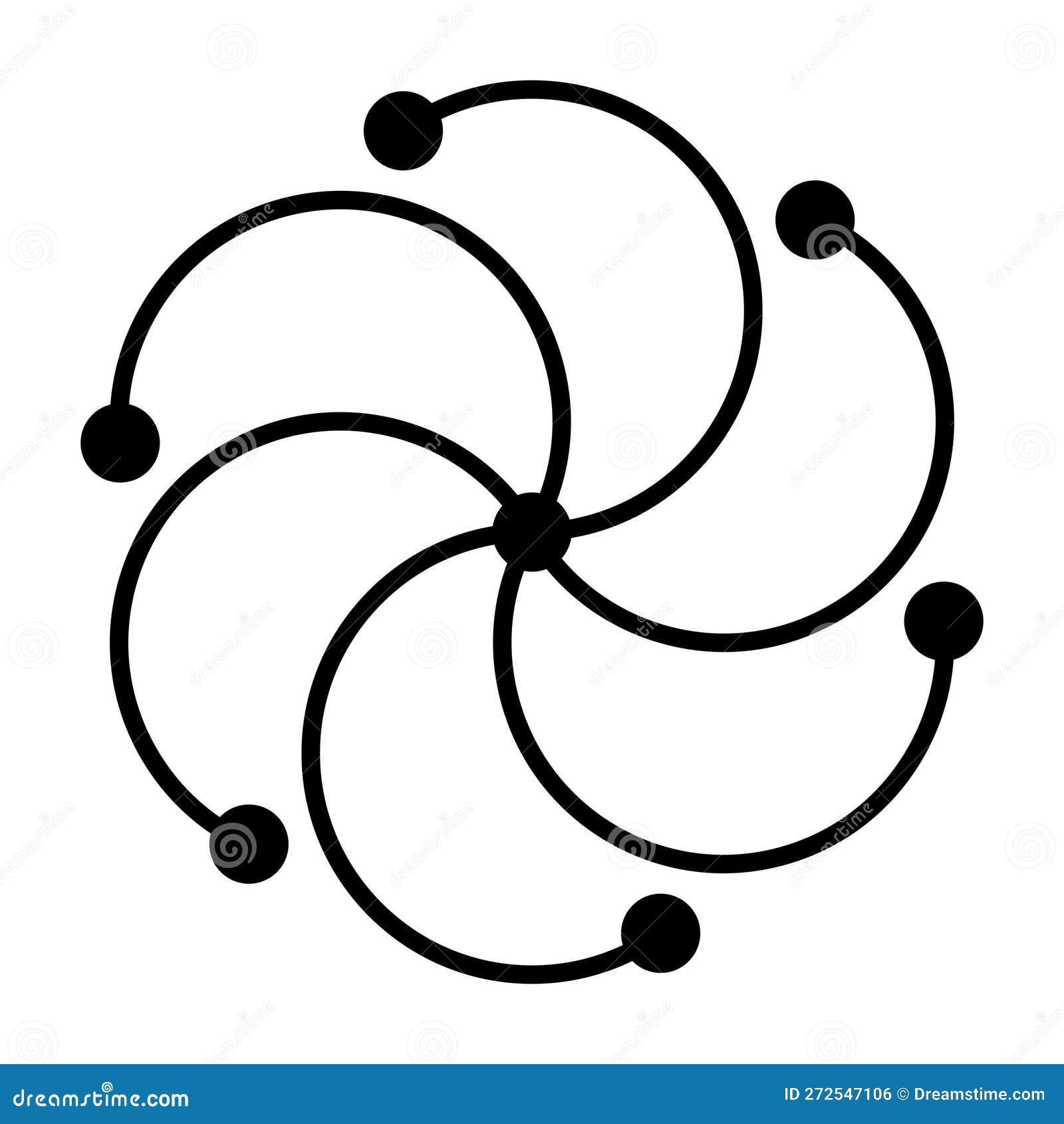 Sun Symbol, Triskelion-shaped Sign, Made Of Six Arches And Seven Dots ...