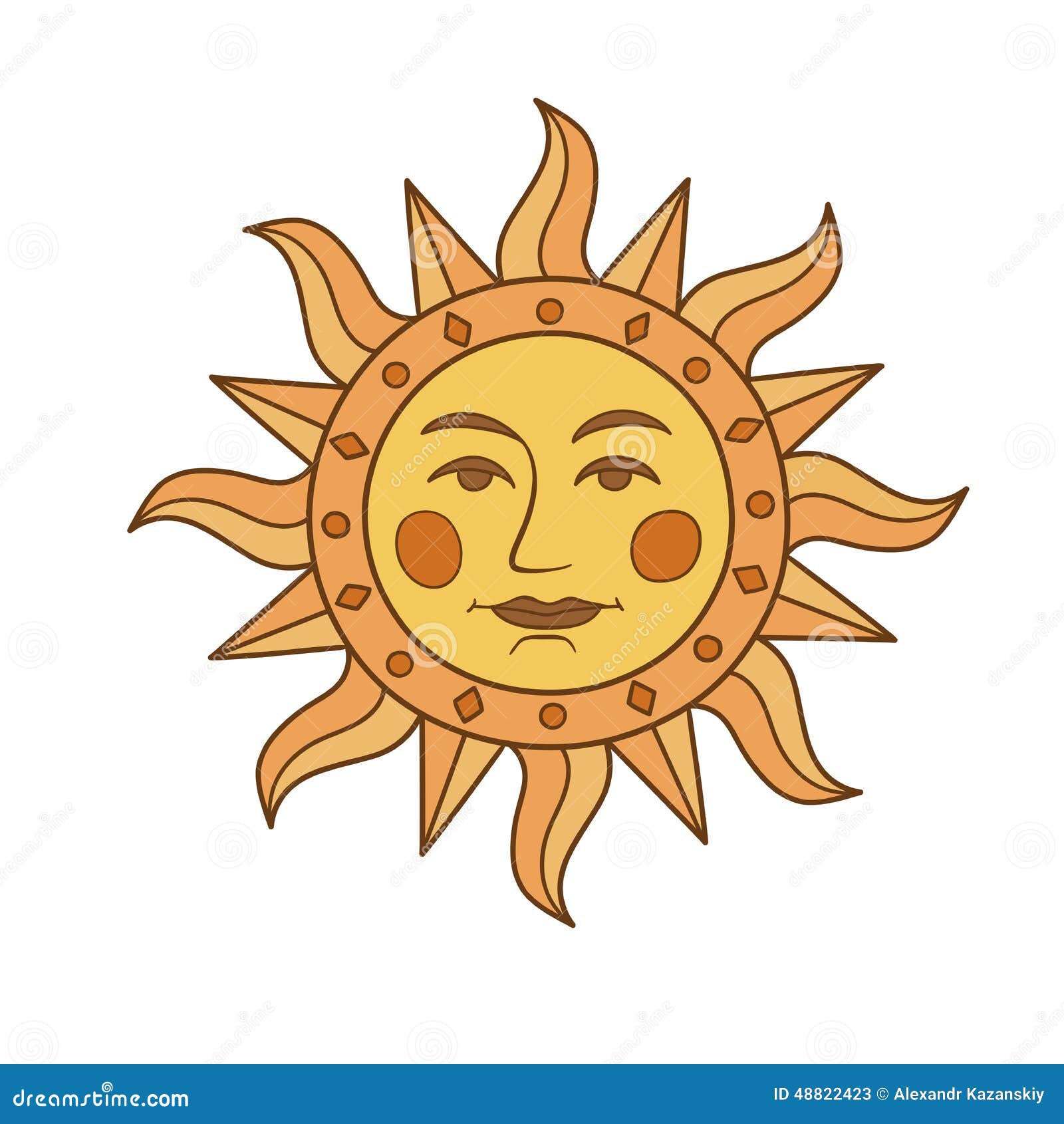 Sun symbol stock vector. Illustration of graphic, planet - 48822423