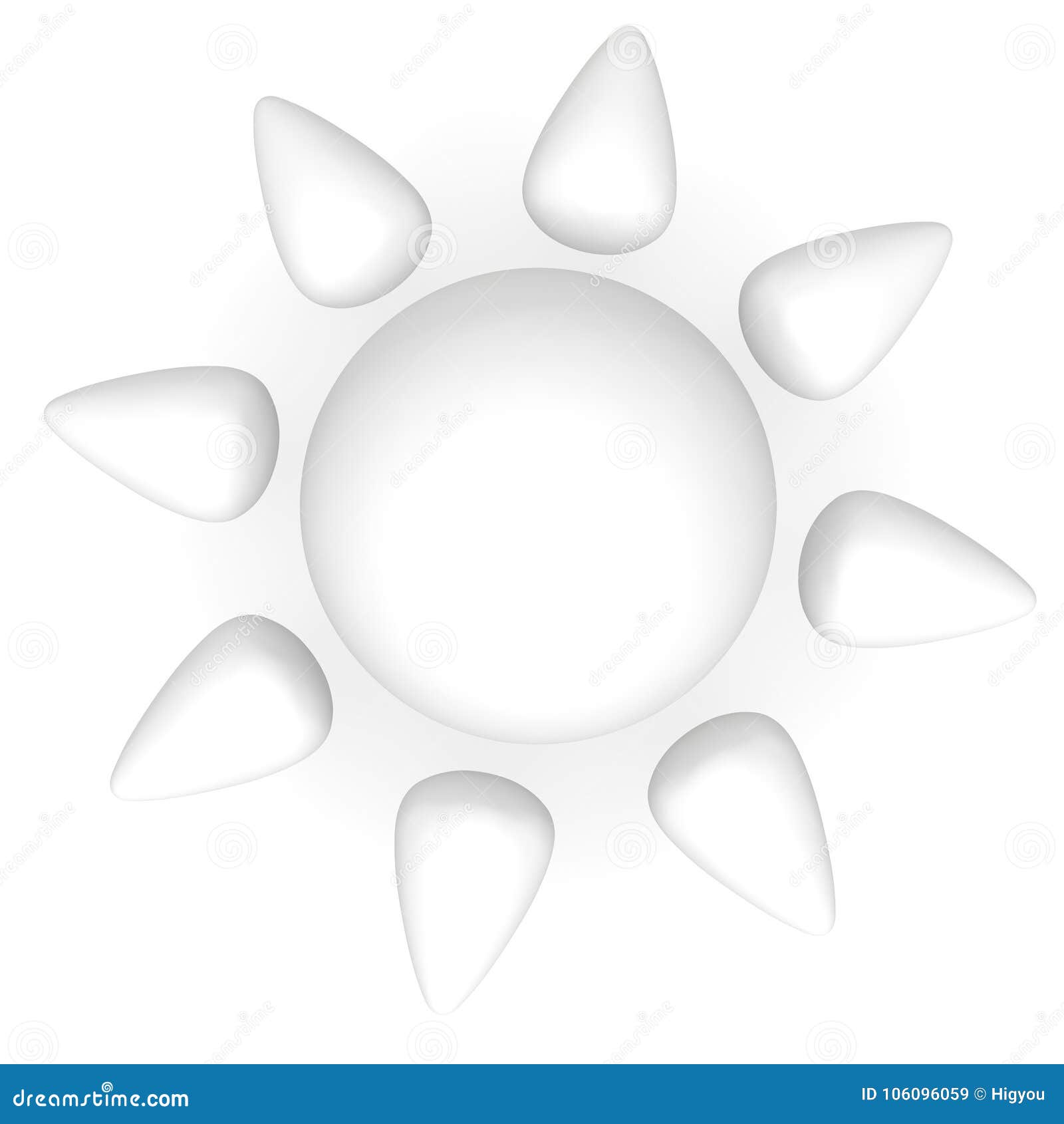 White Sun Symbol stock illustration. Illustration of light - 106096059