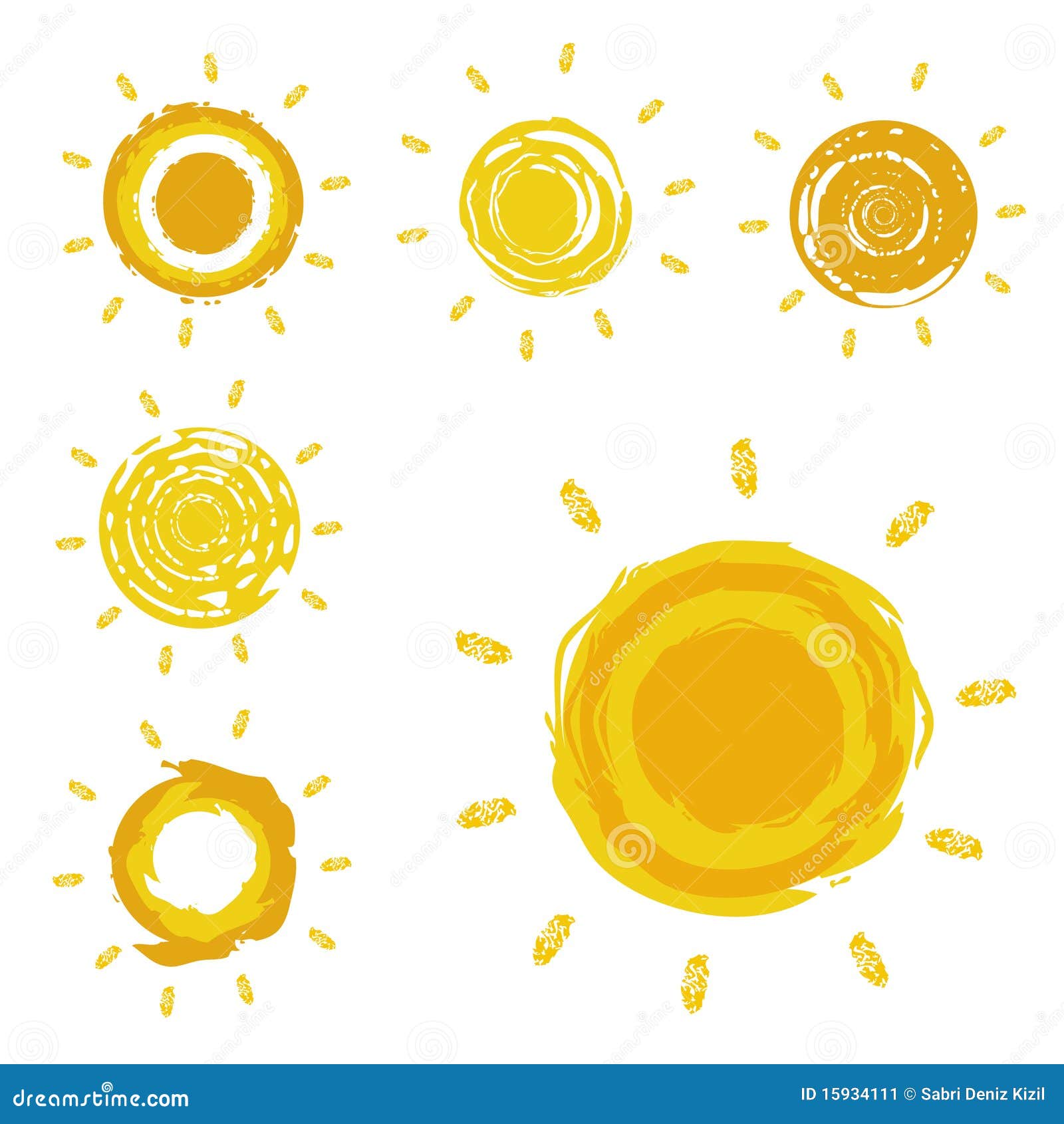 Sun symbols stock vector. Illustration of sunlight, sunrise - 15934111