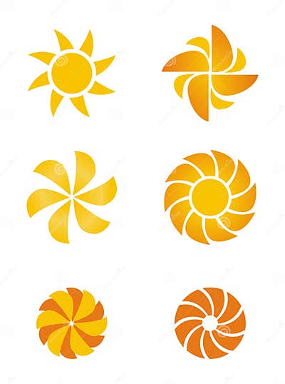 Sun symbols stock illustration. Illustration of symbol - 8334808