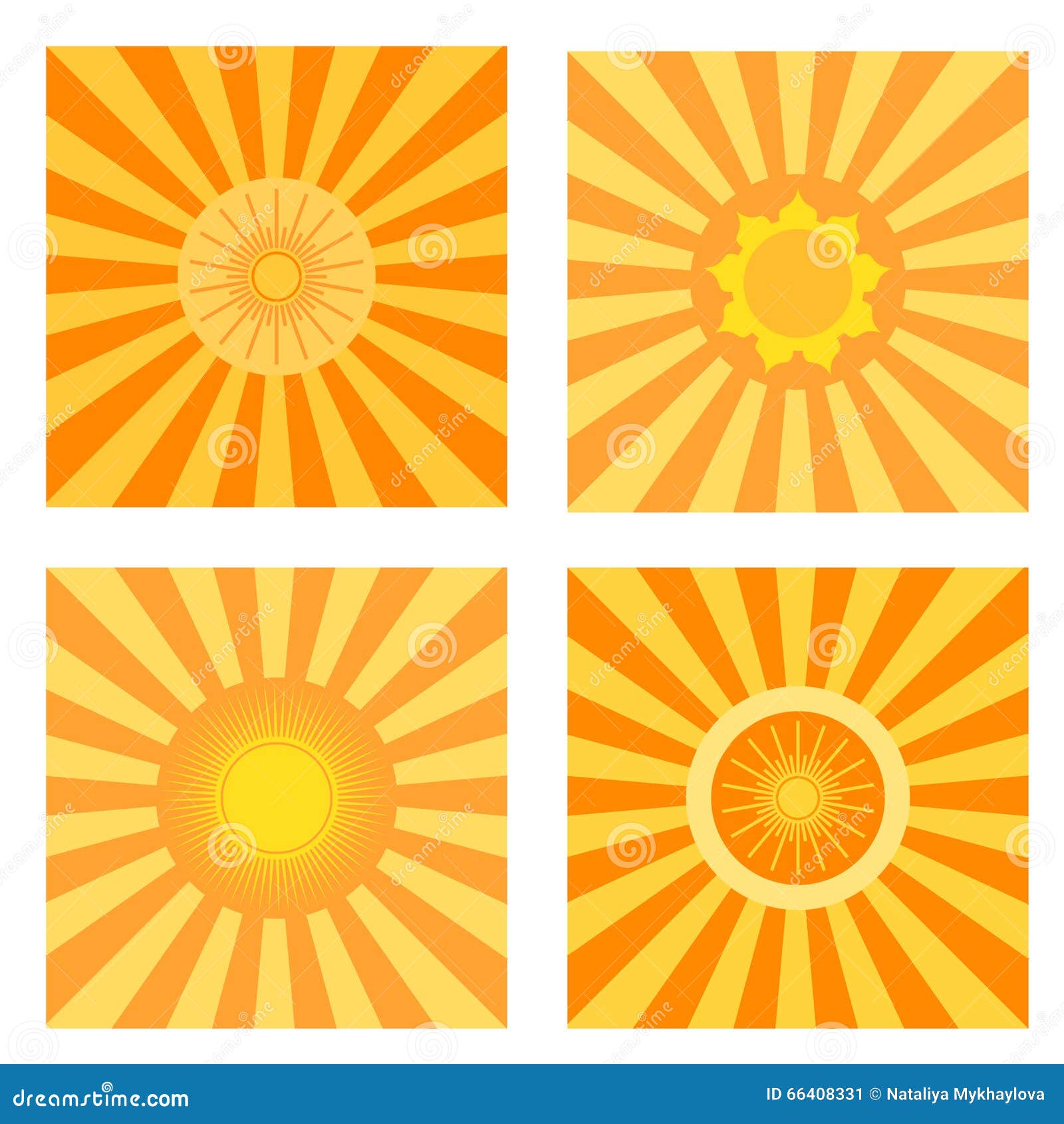 Sun Symbols Set.vector Illustration Stock Vector - Illustration of ...