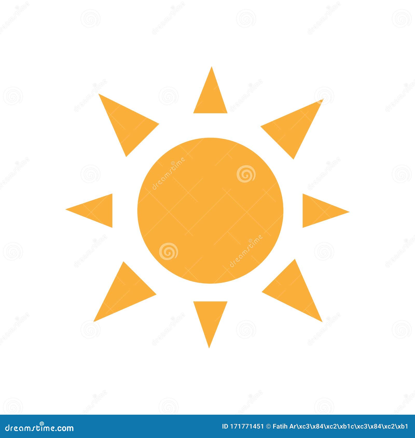 Sun-symbool Zonneweersymbool Afzonderlijk Vectorlogo Vector Illustratie ...