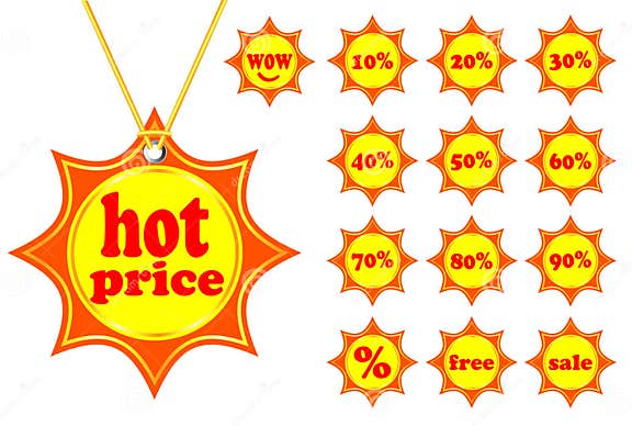 Sun tag stock vector. Illustration of abstract, customer - 26473279