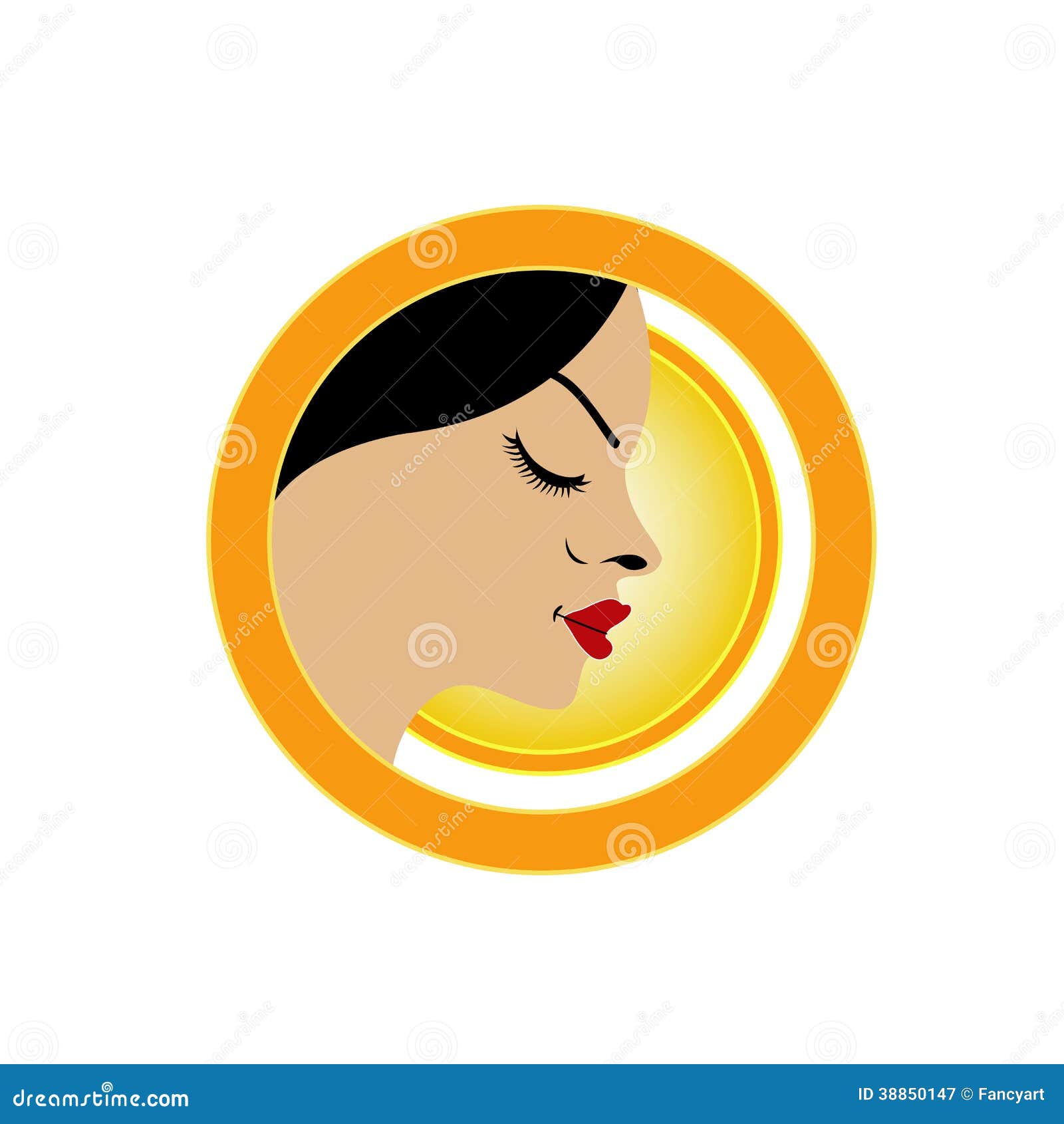 Sun tan logo stock vector. Illustration of female, nose - 38850147