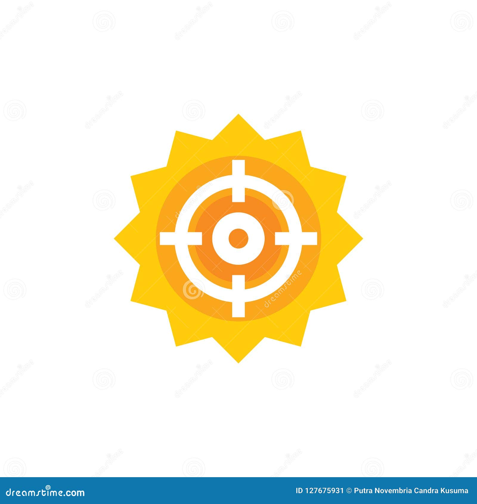 Sun Target Logo Icon Design Stock Vector - Illustration of solar, goal ...