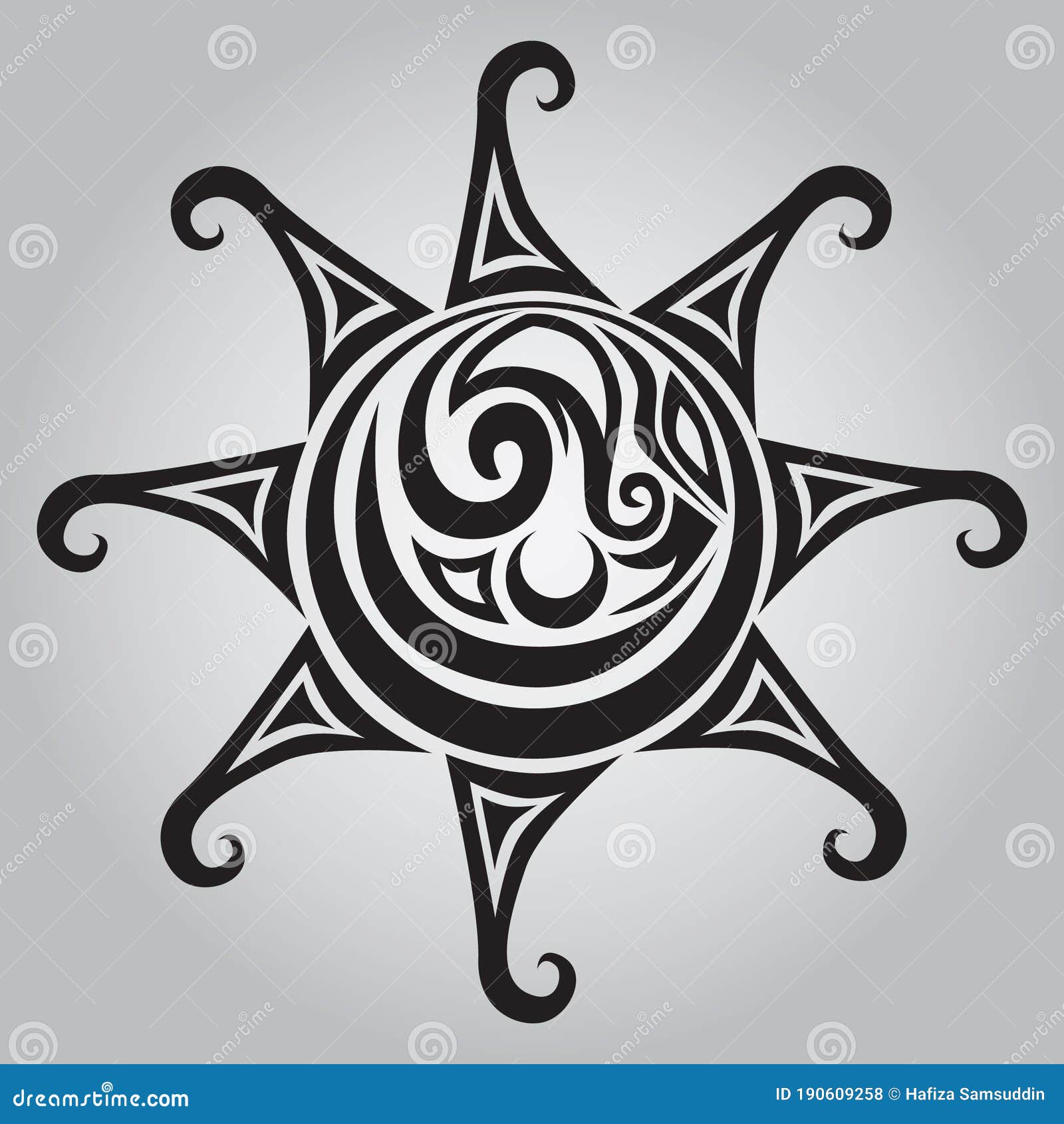 Sun Tattoo. Vector Illustration Decorative Design Stock Vector ...