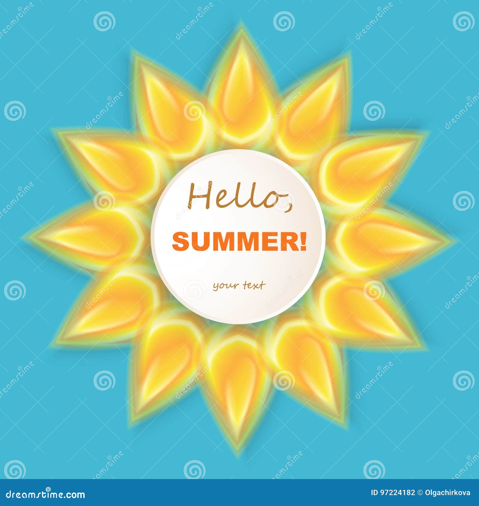 Sun with text space stock illustration. Illustration of abstract - 97224182