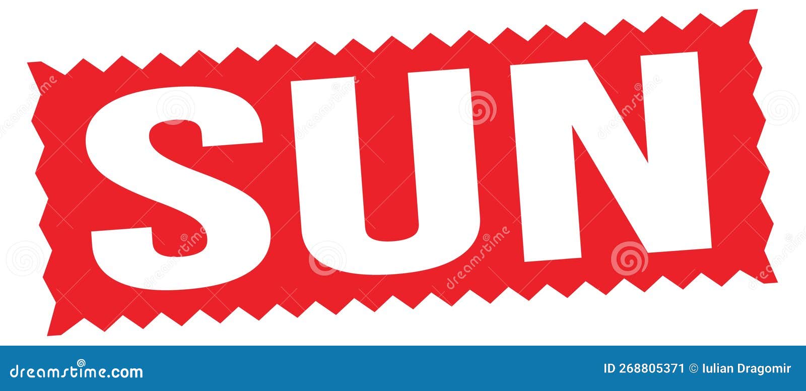 SUN Text Written on Red Stamp Sign Stock Illustration - Illustration of ...