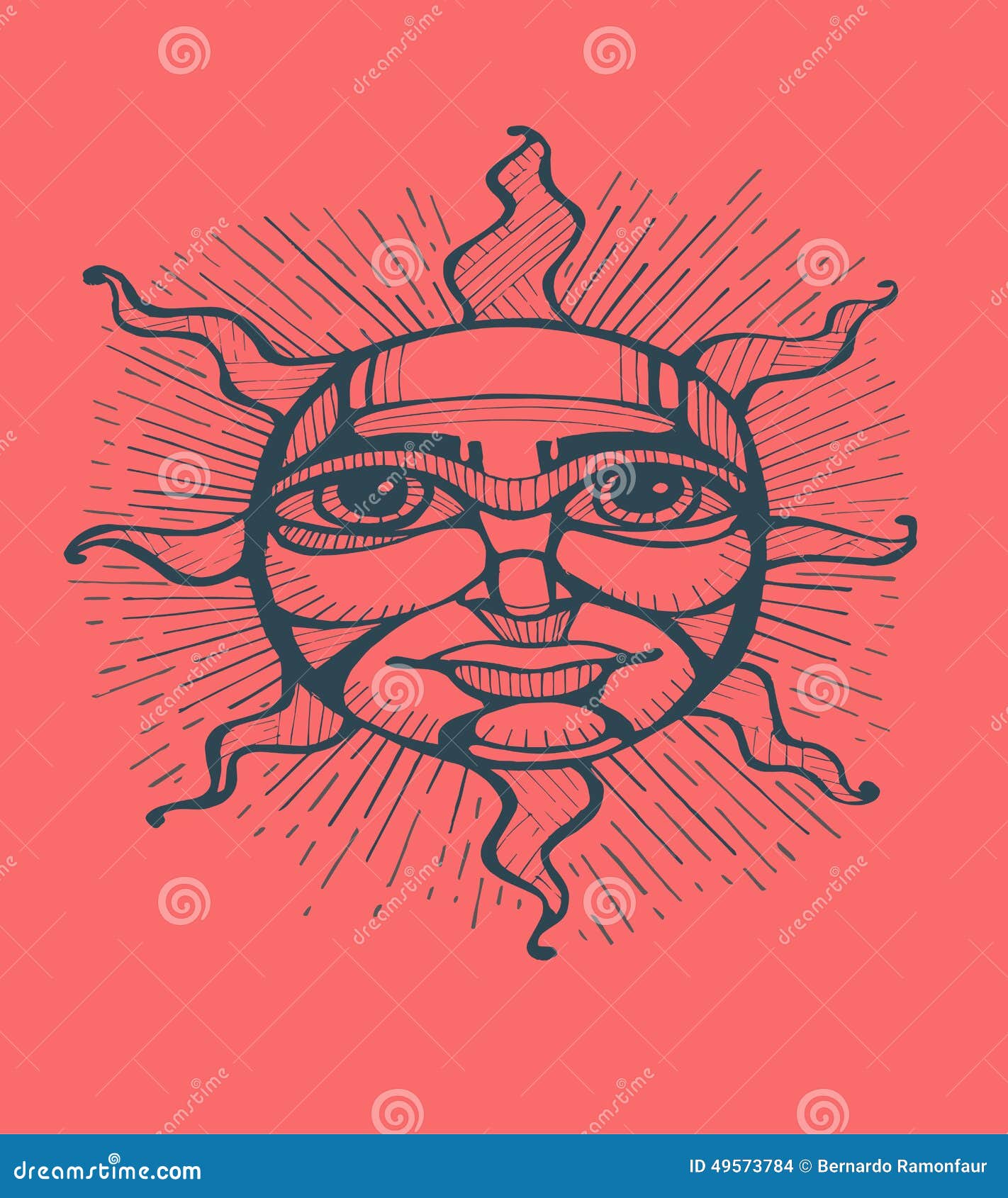 Sun thinking stock vector. Illustration of human, rays - 49573784