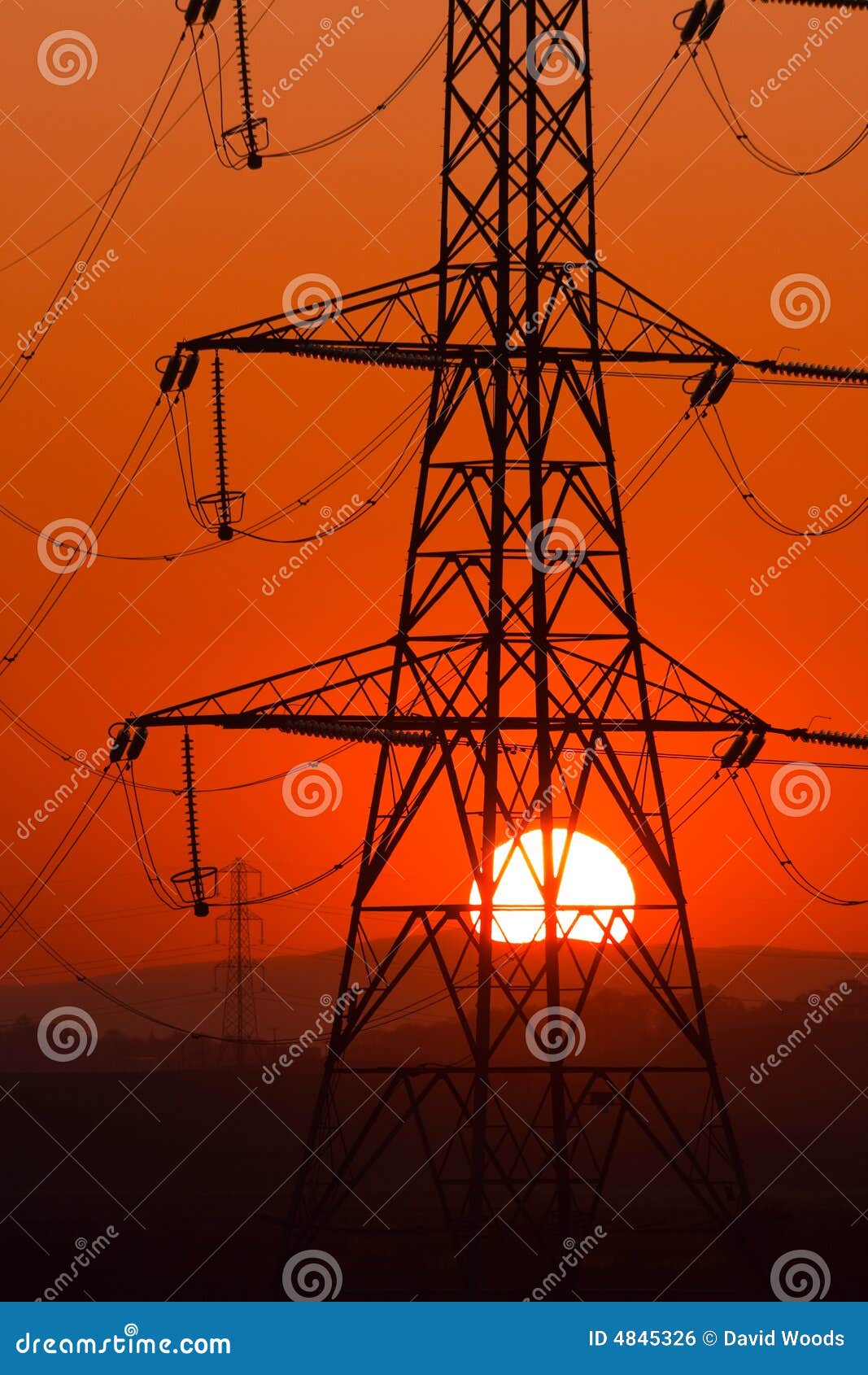 Sun thru pylon stock photo. Image of industrial, line - 4845326