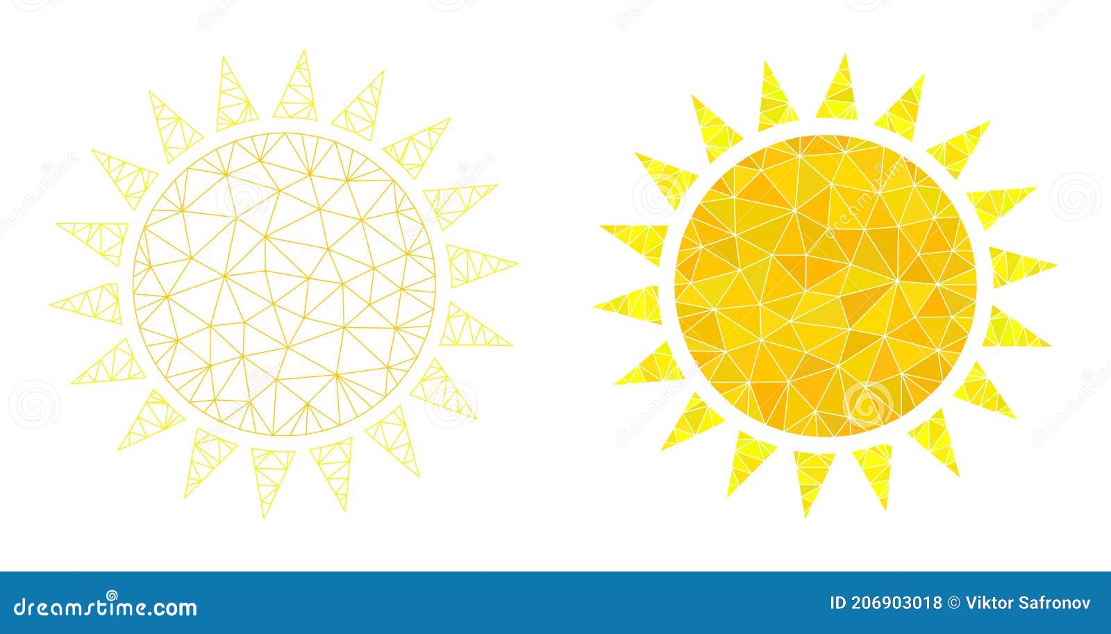 Sun Triangle and Mesh Icon stock illustration. Illustration of modeling ...