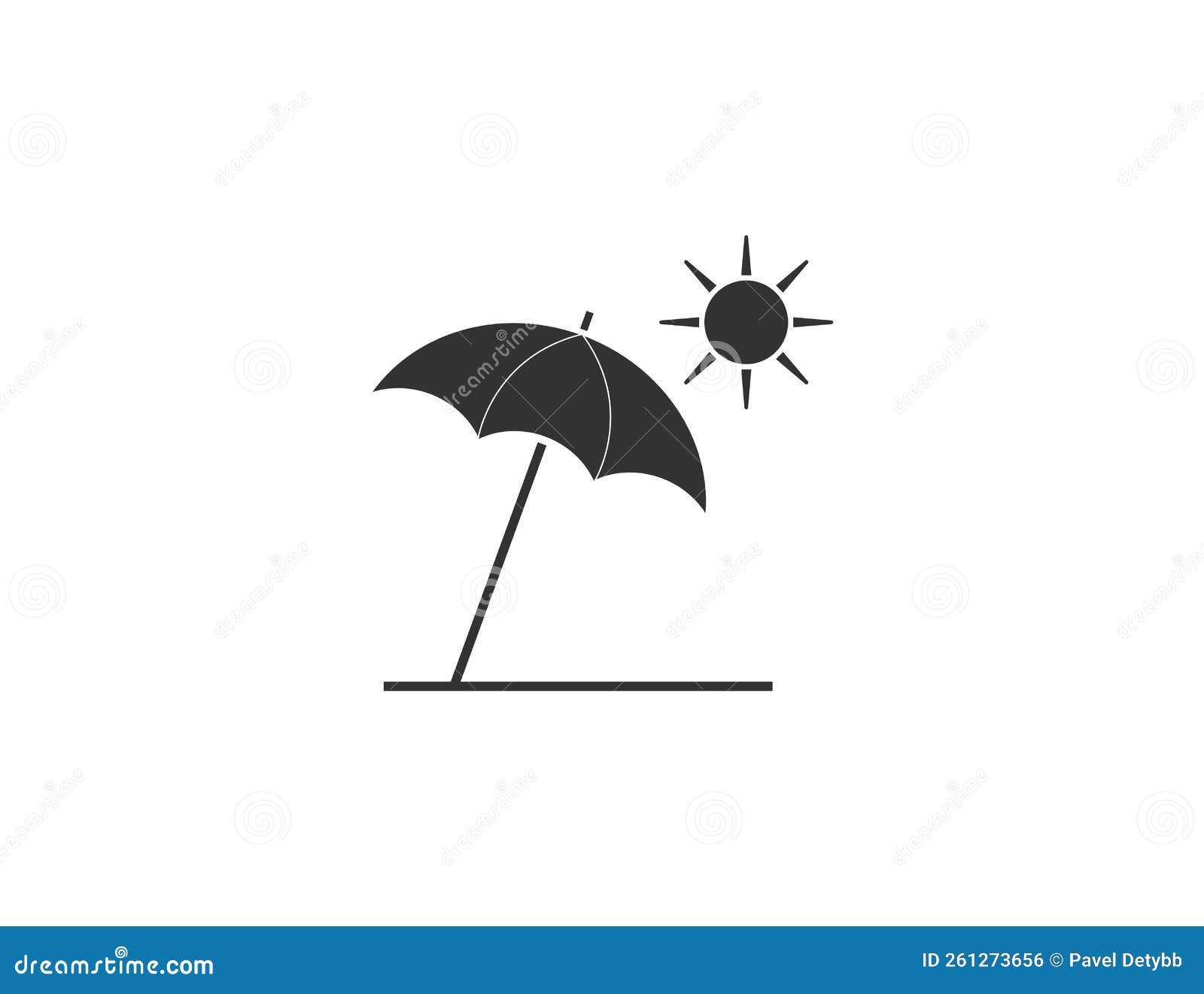 Sun, Umbrella, Protection Icon. Vector Illustration. Stock Vector - Illustration of sign ...