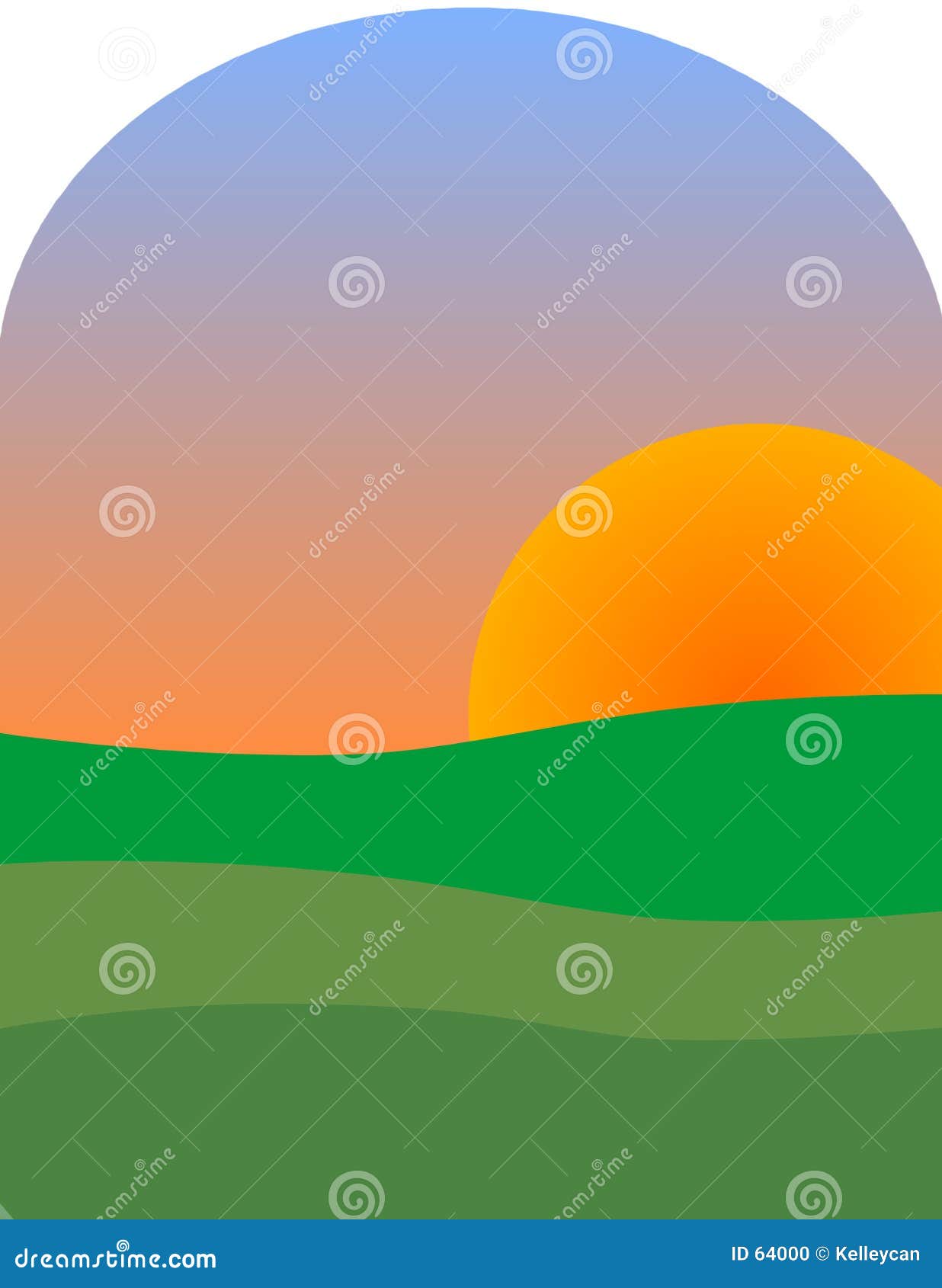 Sun Up stock illustration. Illustration of sunup, landscape - 64000