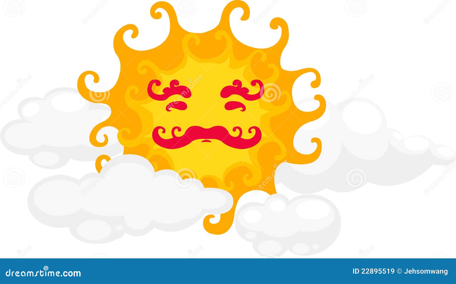 Sun vector stock vector. Illustration of painting, smiling - 22895519