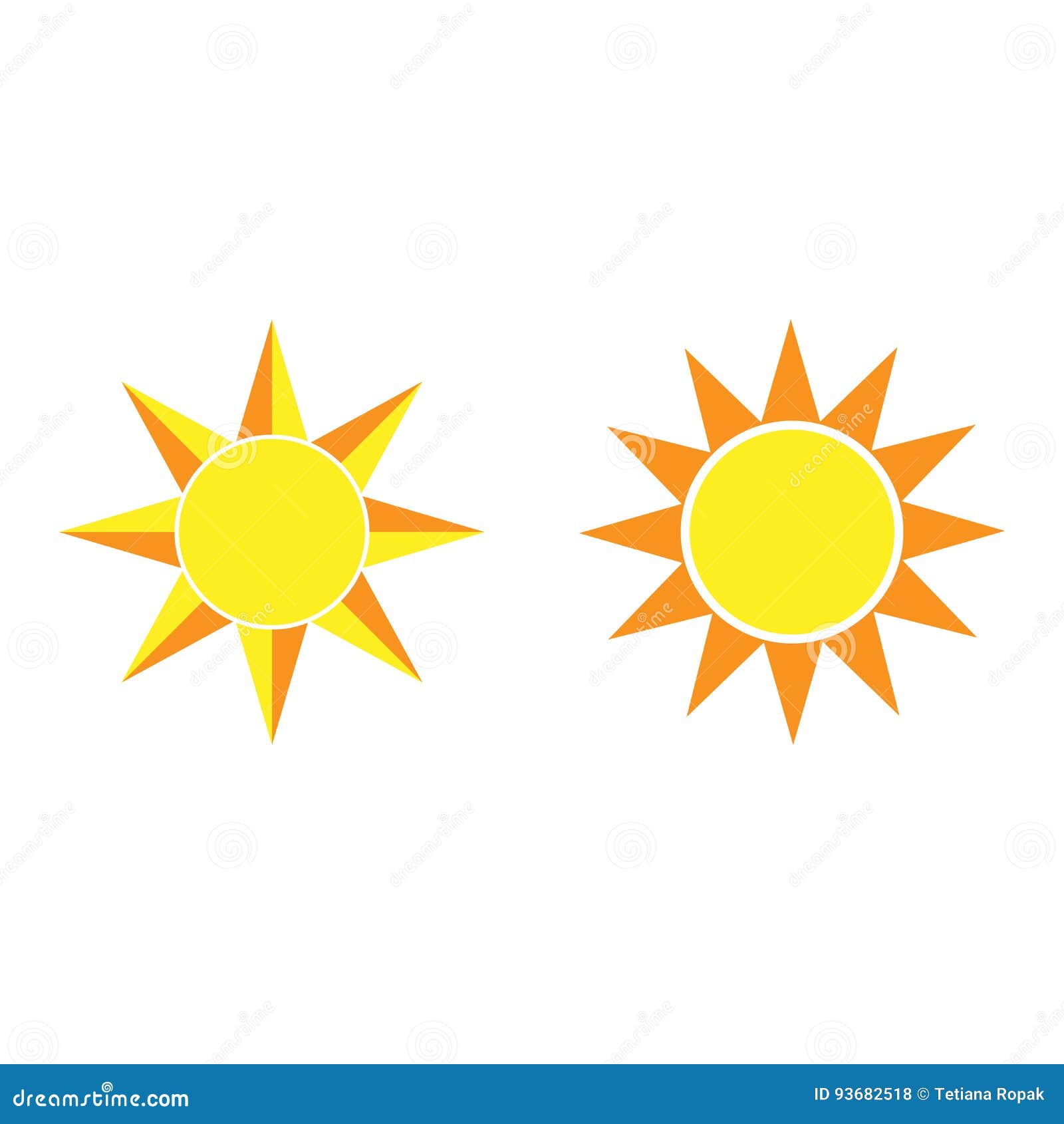 Sun Vector Black Icon. Element for Design.Vector Illustration. Stock ...
