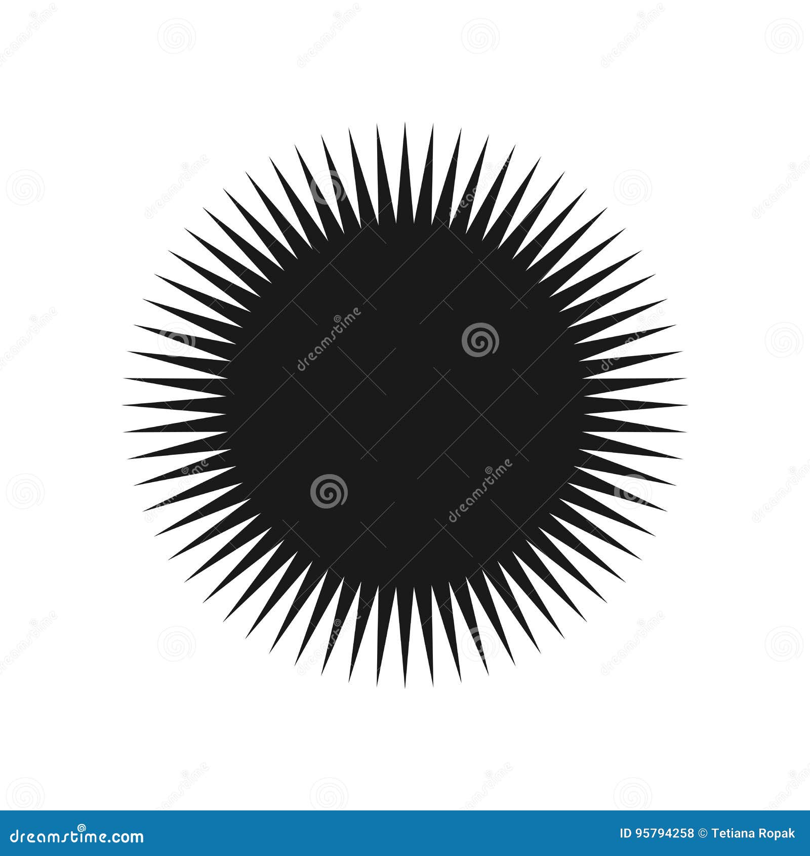 Sun Vector Black Icon. Element for Design.Vector Illustration. Stock ...