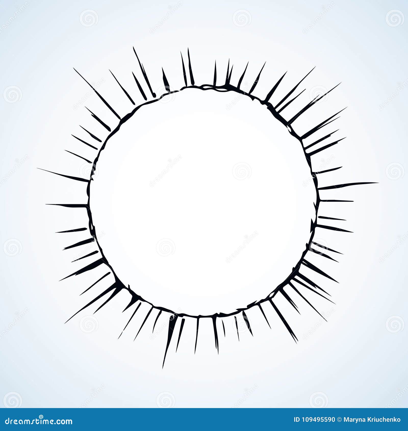 Sun. Vector drawing stock vector. Illustration of artwork - 109495590