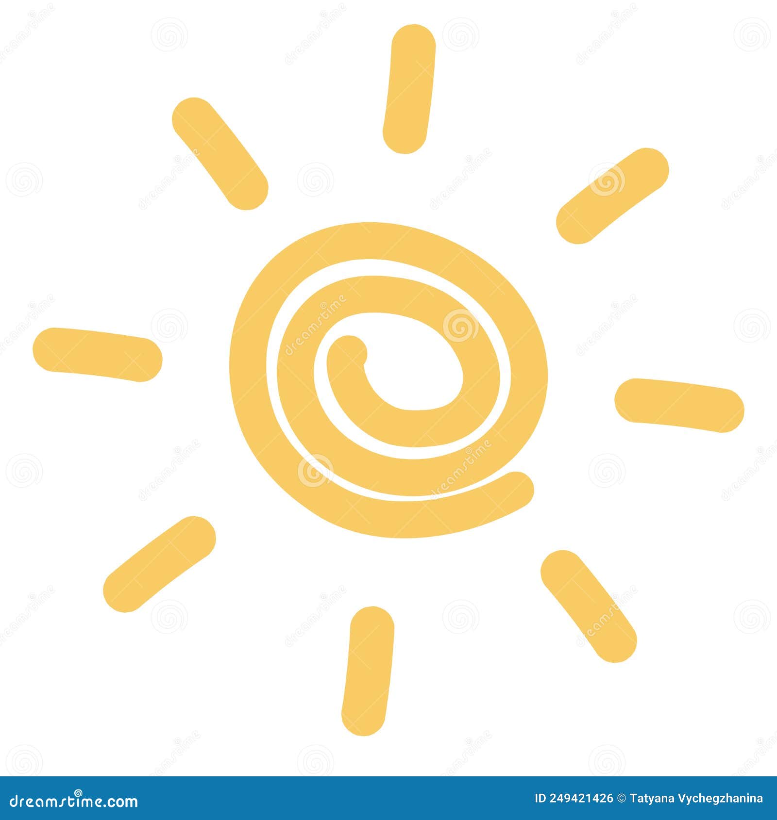 Sun vector drawing stock vector. Illustration of graphic - 249421426
