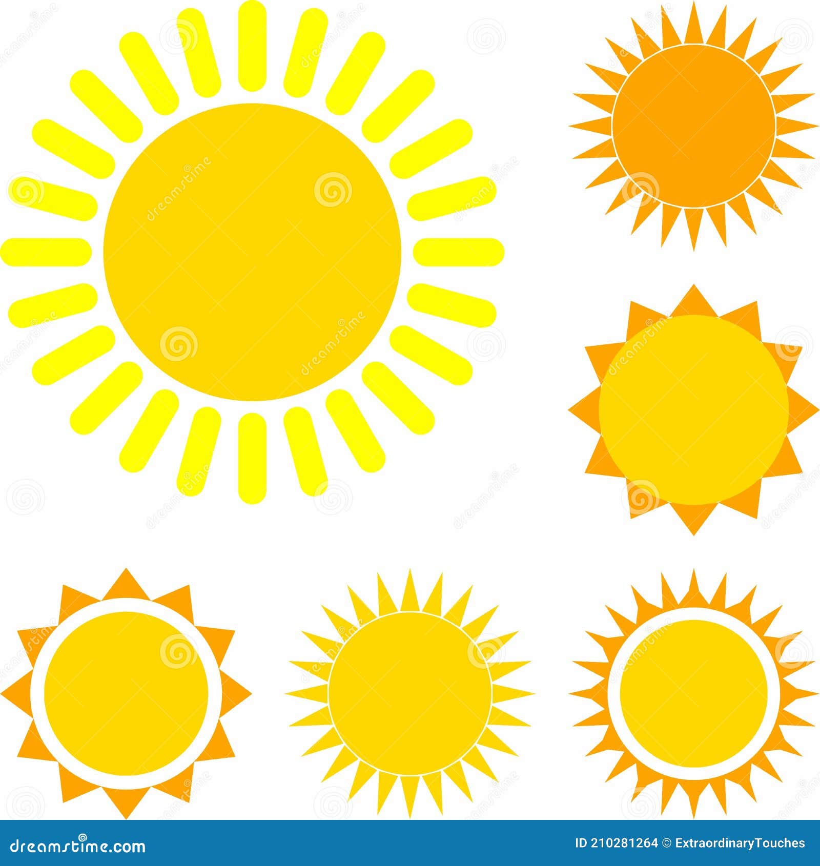 Sun Vector Graphics for Your Projects and Designs Stock Vector ...