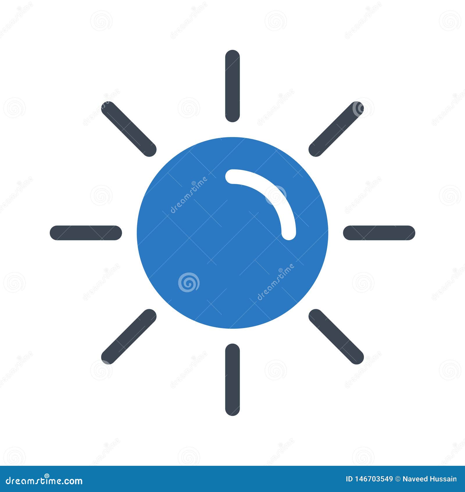 Sun Glyph Color Vector Icon Stock Vector - Illustration of energy, pack ...