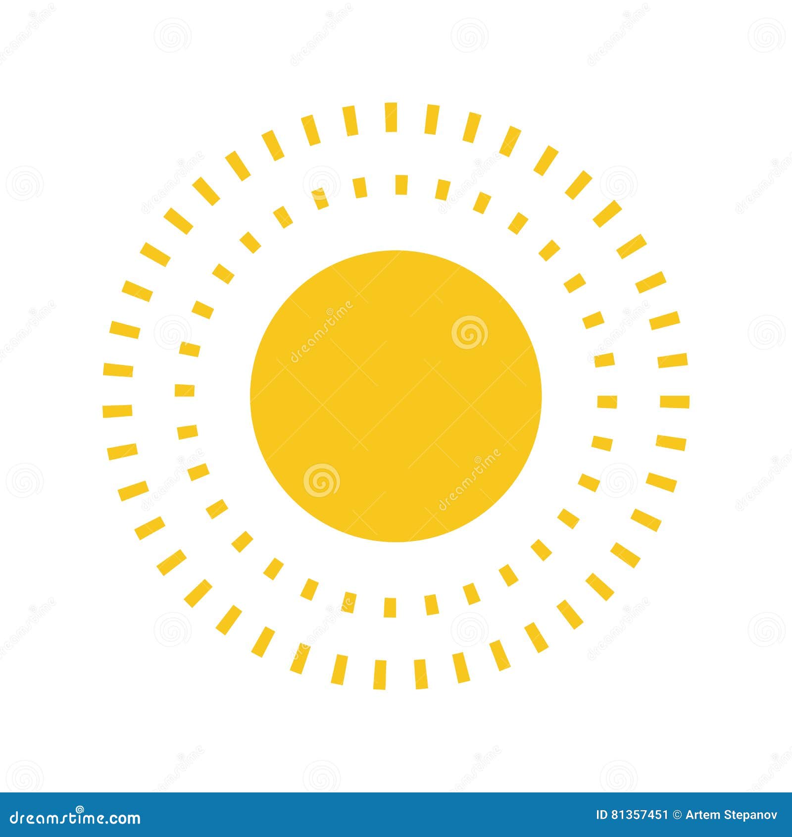 Sun vector icon isolated stock vector. Illustration of drawing - 81357451