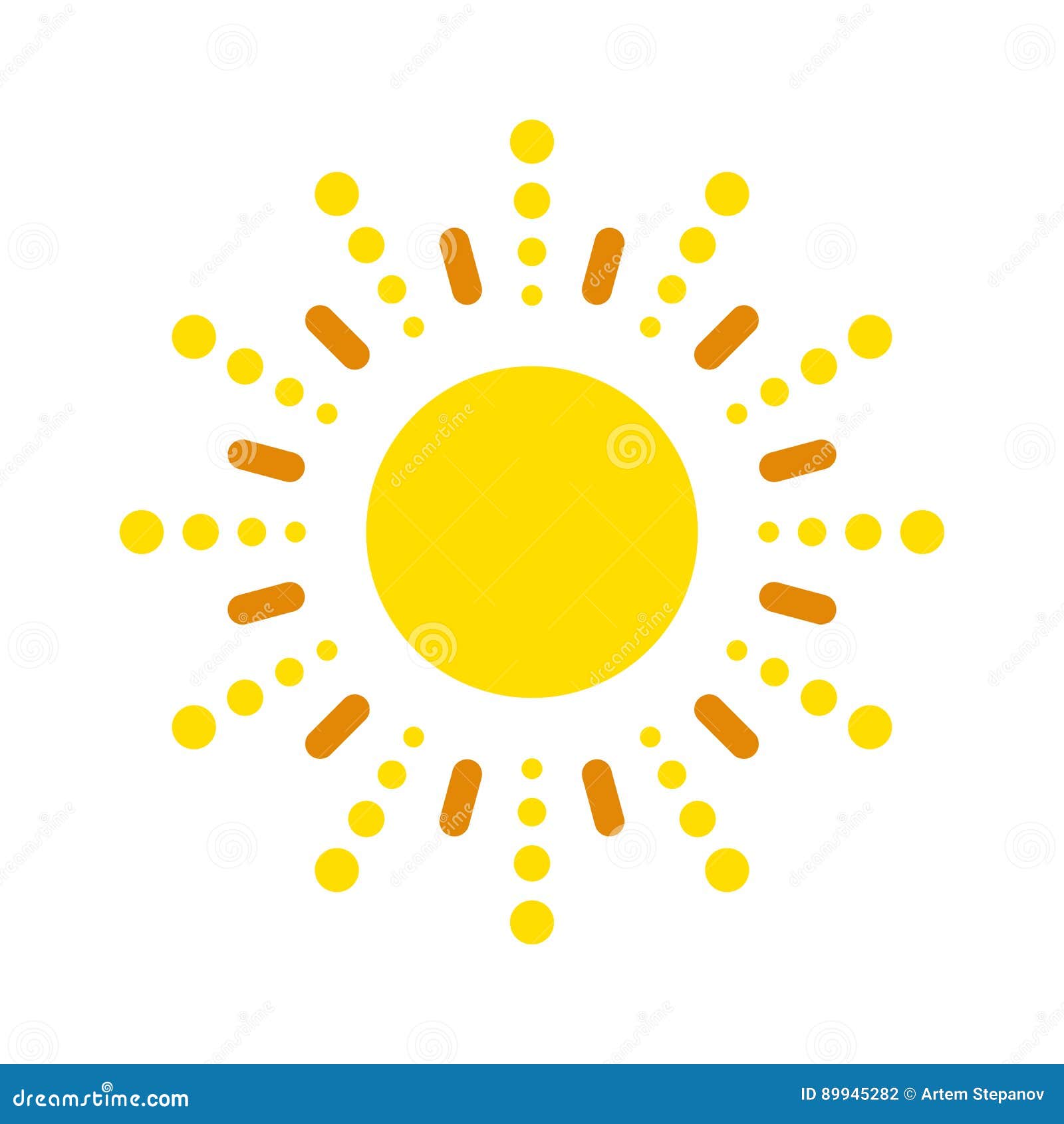 Sun vector icon isolated stock vector. Illustration of sunbeam - 89945282