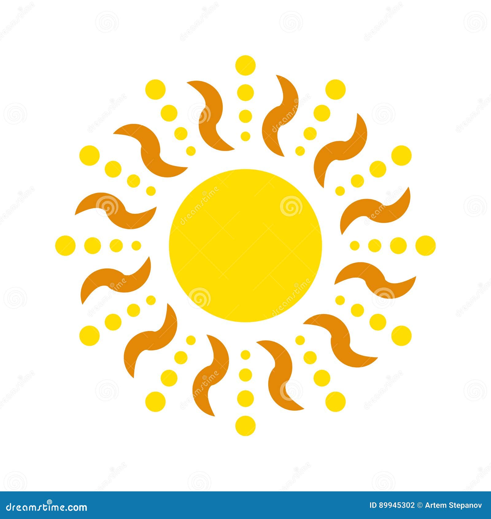 Sun vector icon isolated stock vector. Illustration of sunbeam - 89945302