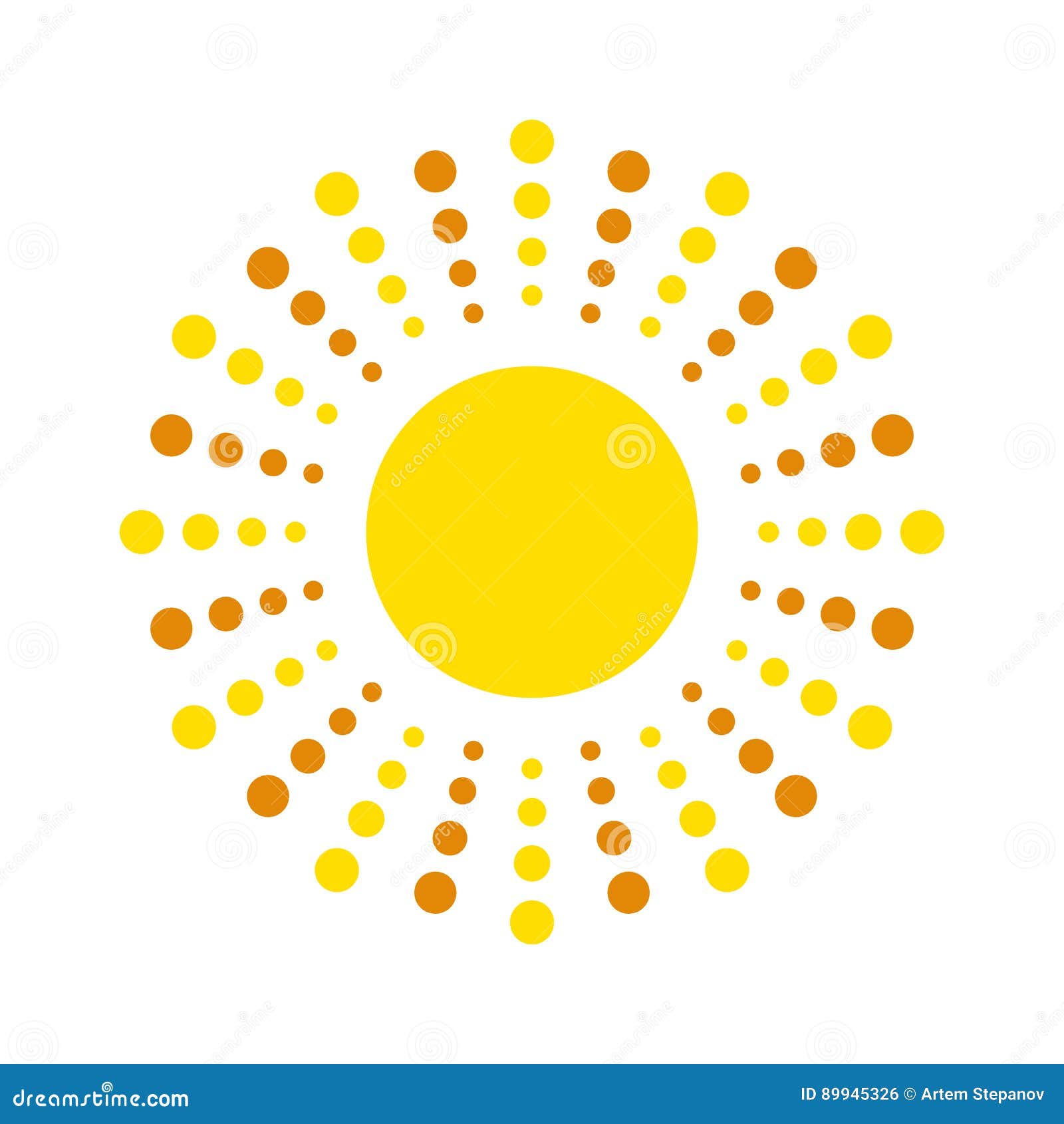 Sun vector icon isolated stock vector. Illustration of spring - 89945326
