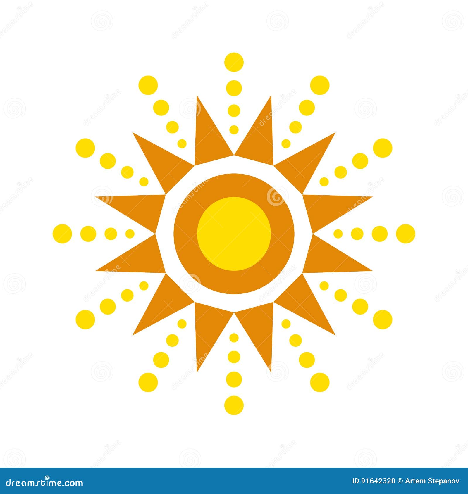 Sun vector icon isolated stock vector. Illustration of fire - 91642320