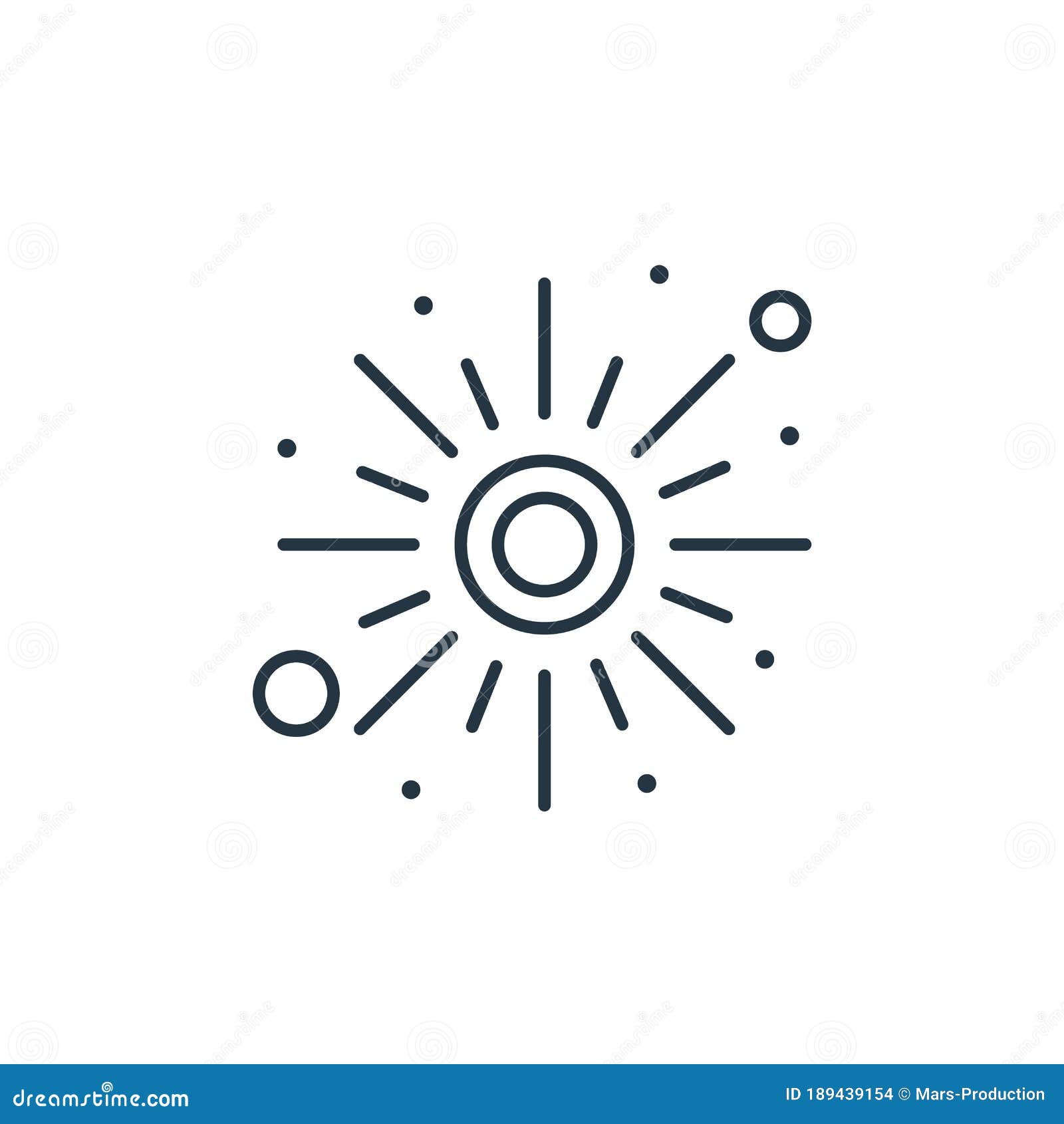 Sun Vector Icon Isolated on White Background. Outline, Thin Line Sun ...
