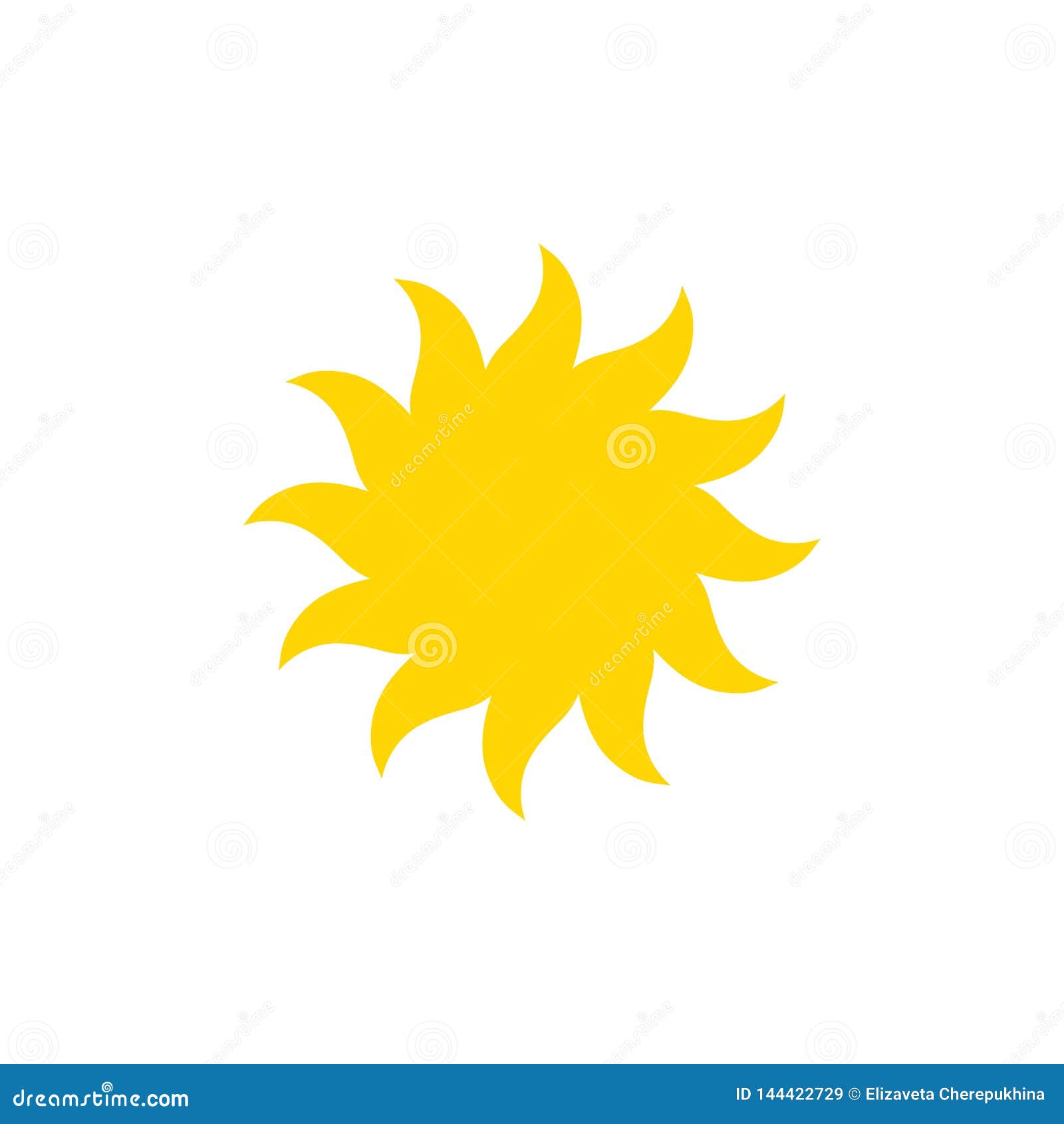 Sun - Vector Icon. Yellow Shining Sun - Flat Vector Illustration Stock ...