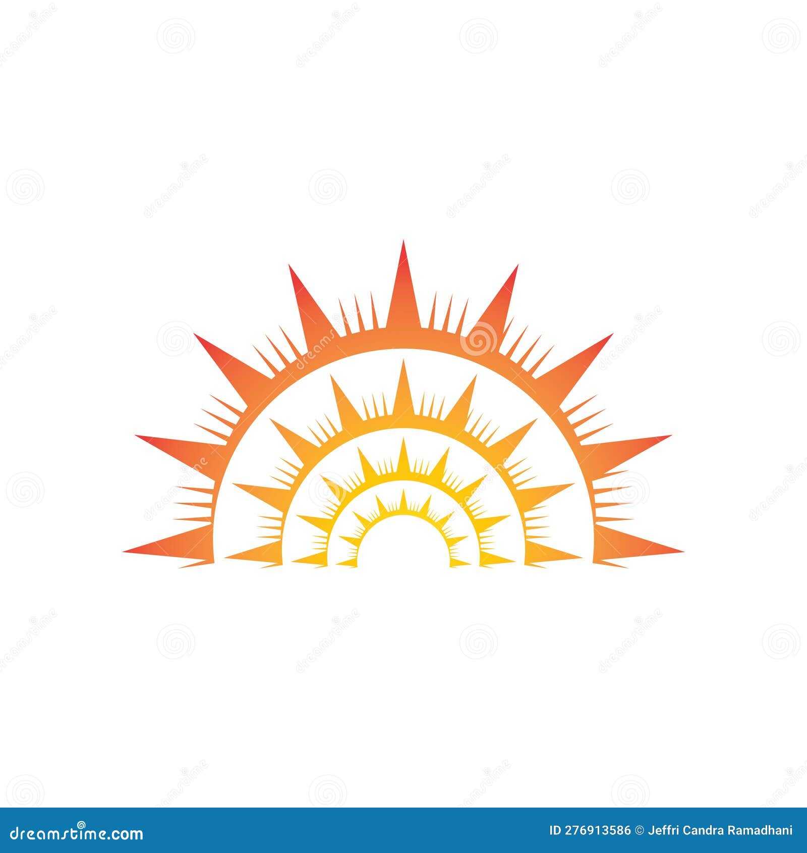 Sun Vector Illustration Icon Stock Vector - Illustration of horizon ...