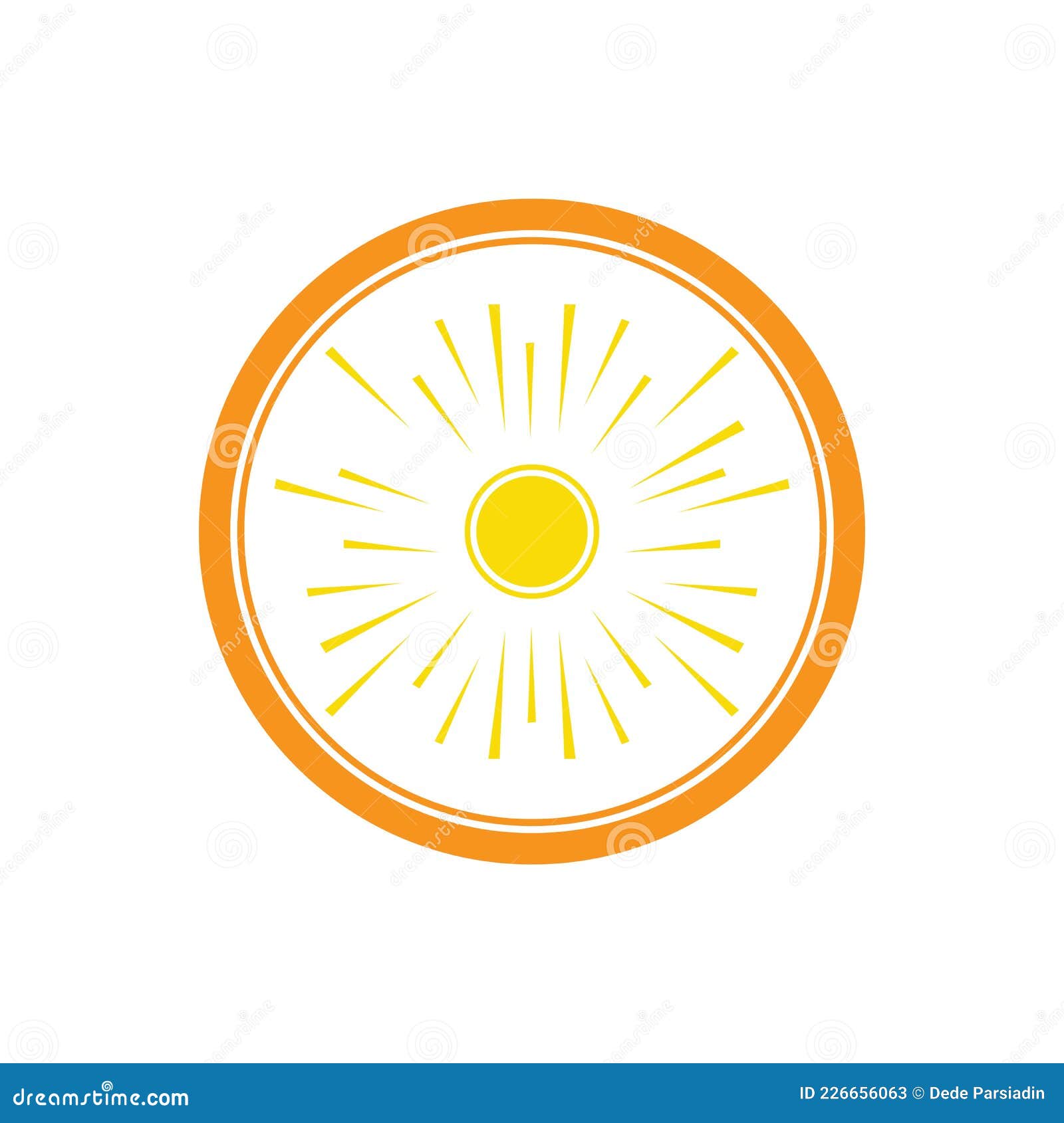 Sun Vector Illustration Icon Stock Illustration - Illustration of flat ...