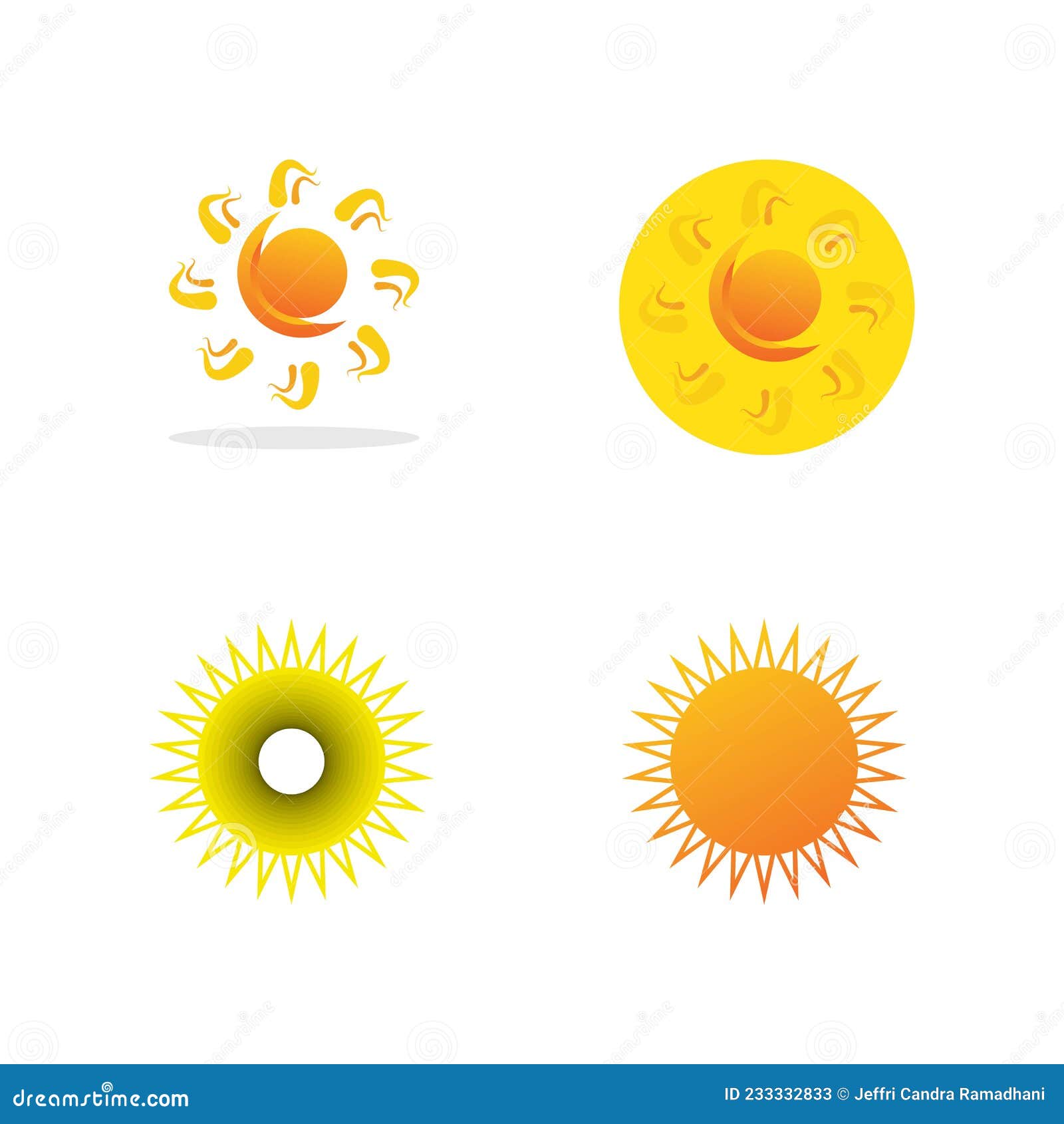 Sun Vector Illustration Icon Stock Vector - Illustration of bright ...