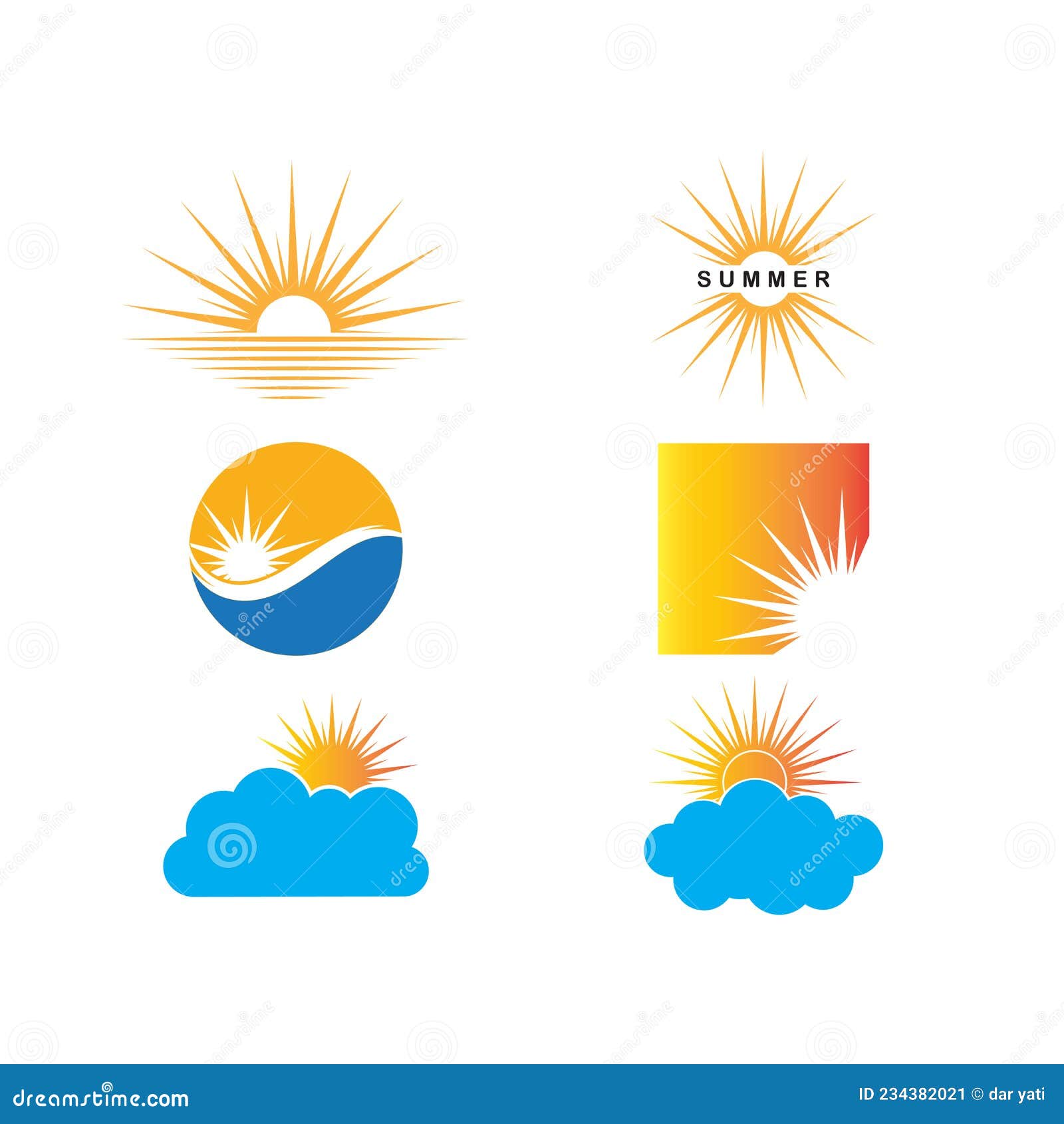 Sun Vector Illustration Icon Logo Template Design Stock Vector ...