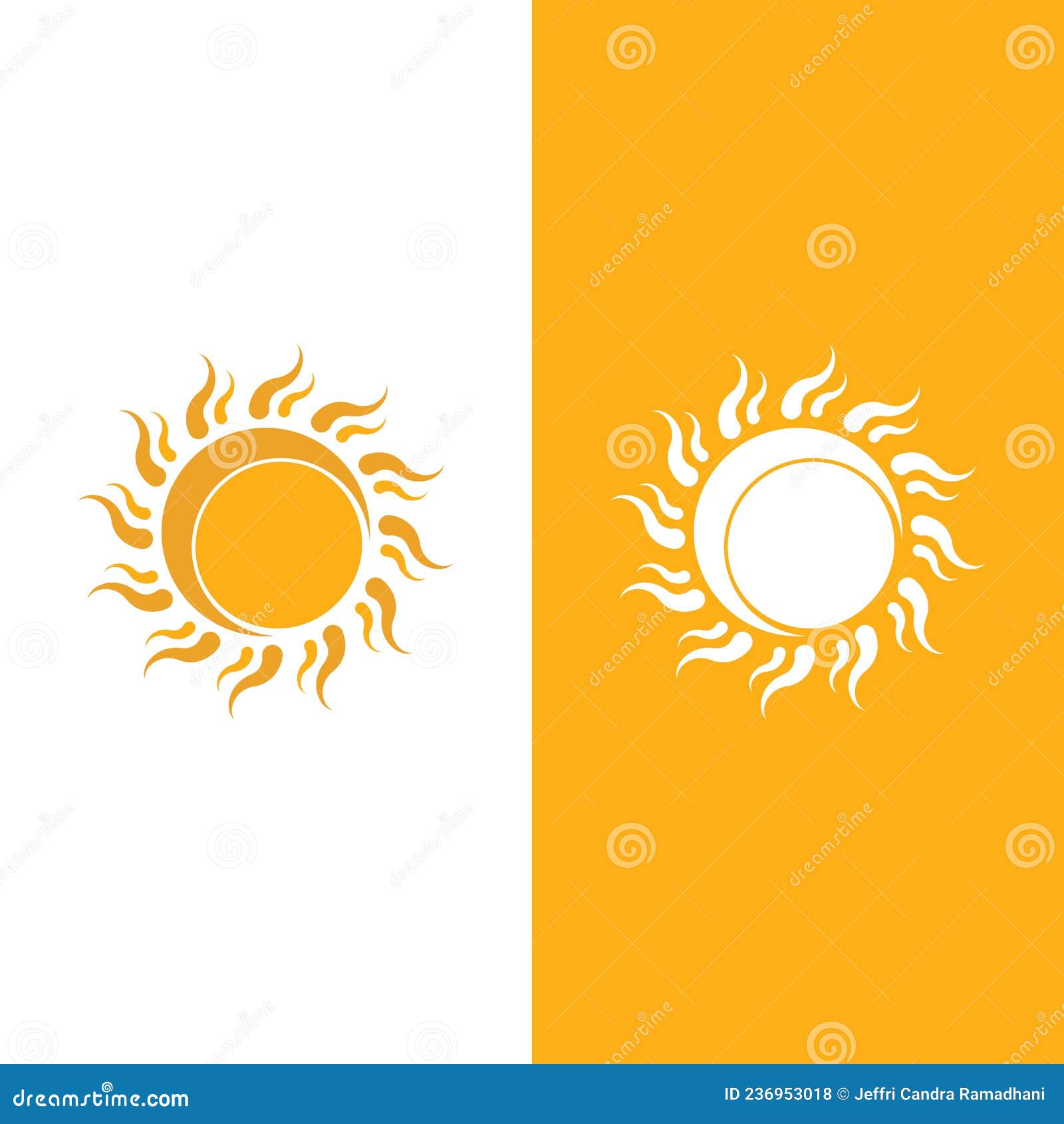 Sun Vector Illustration Icon Logo Stock Vector - Illustration of spring ...