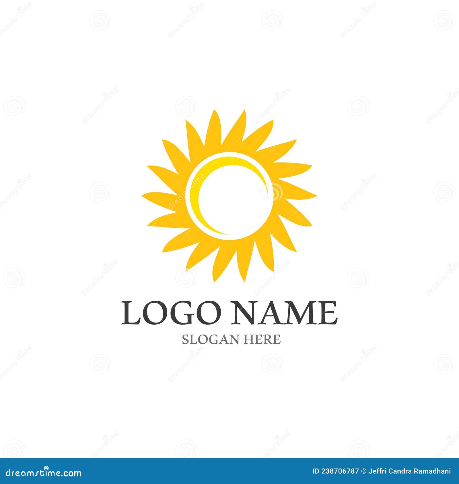 Sun Vector Illustration Icon Logo Stock Vector - Illustration of beach ...
